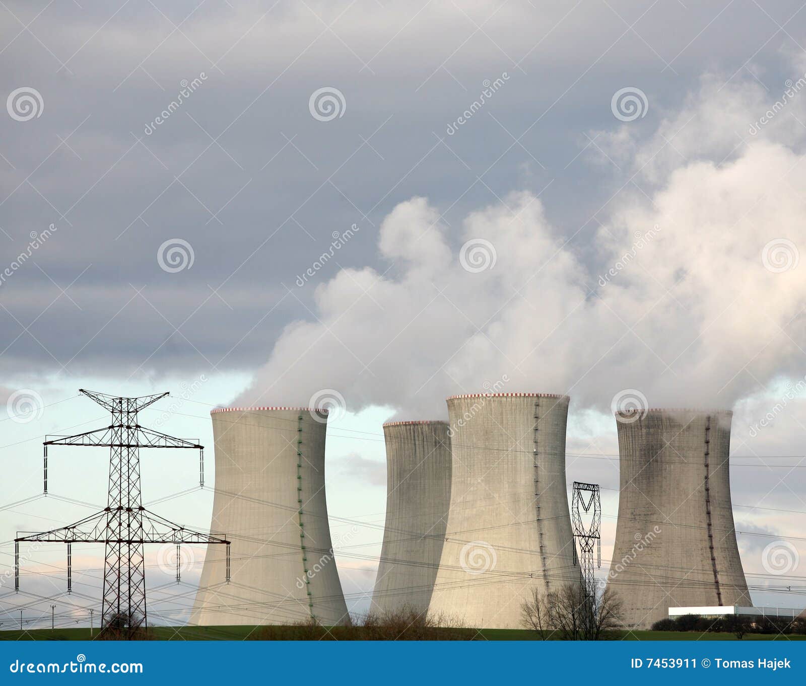 Nucelar power plant stock image. Image of cooling, landscape - 7453911