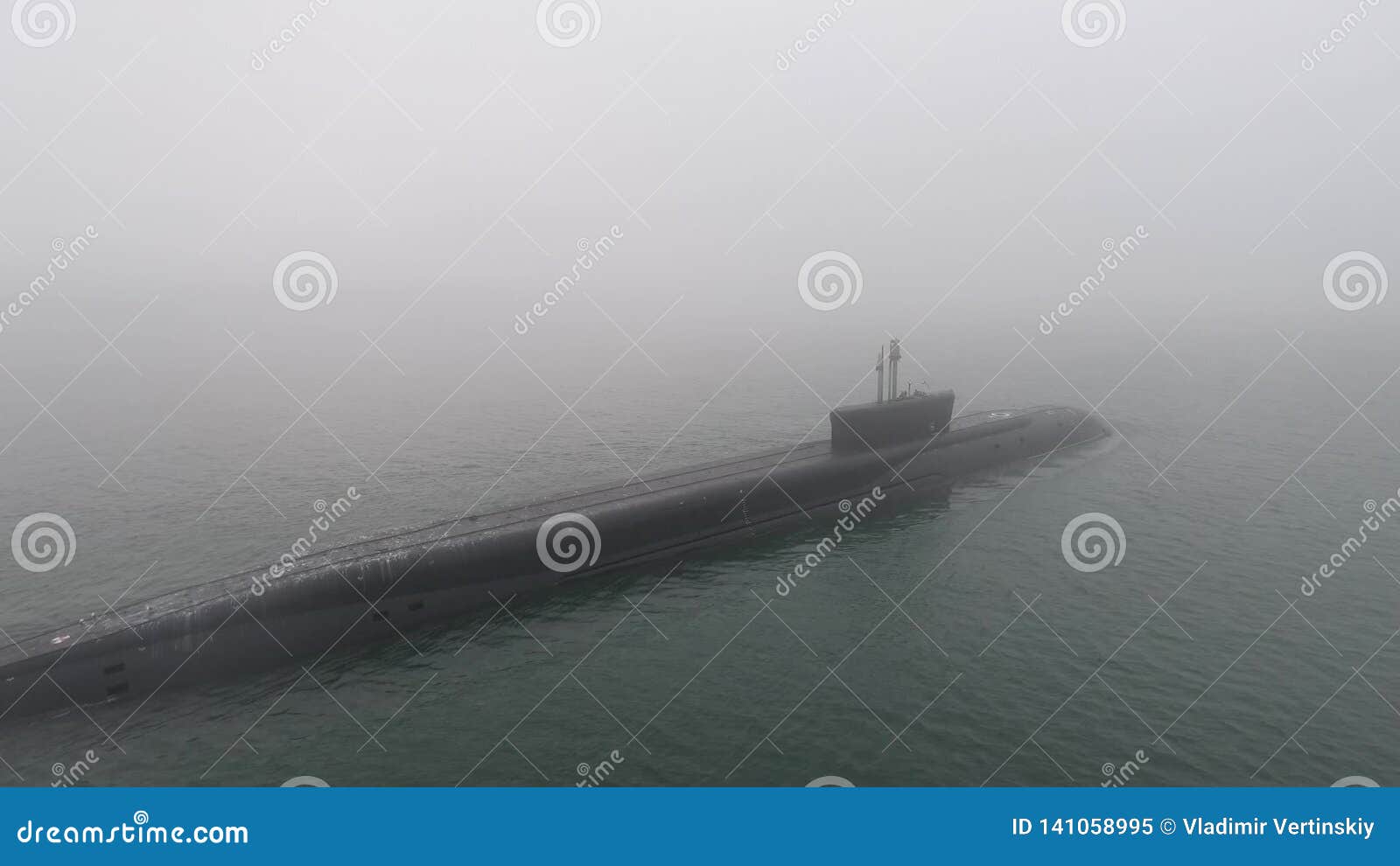 Nuclear Above-water Submarine in the Open Sea. Stock Video - Video of ...