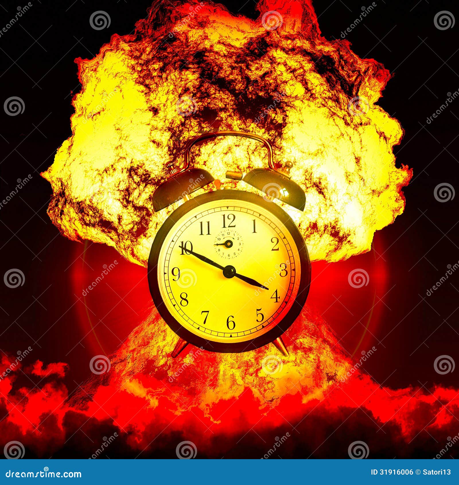 Nuclear alarm stock illustration. Illustration of power - 31916006