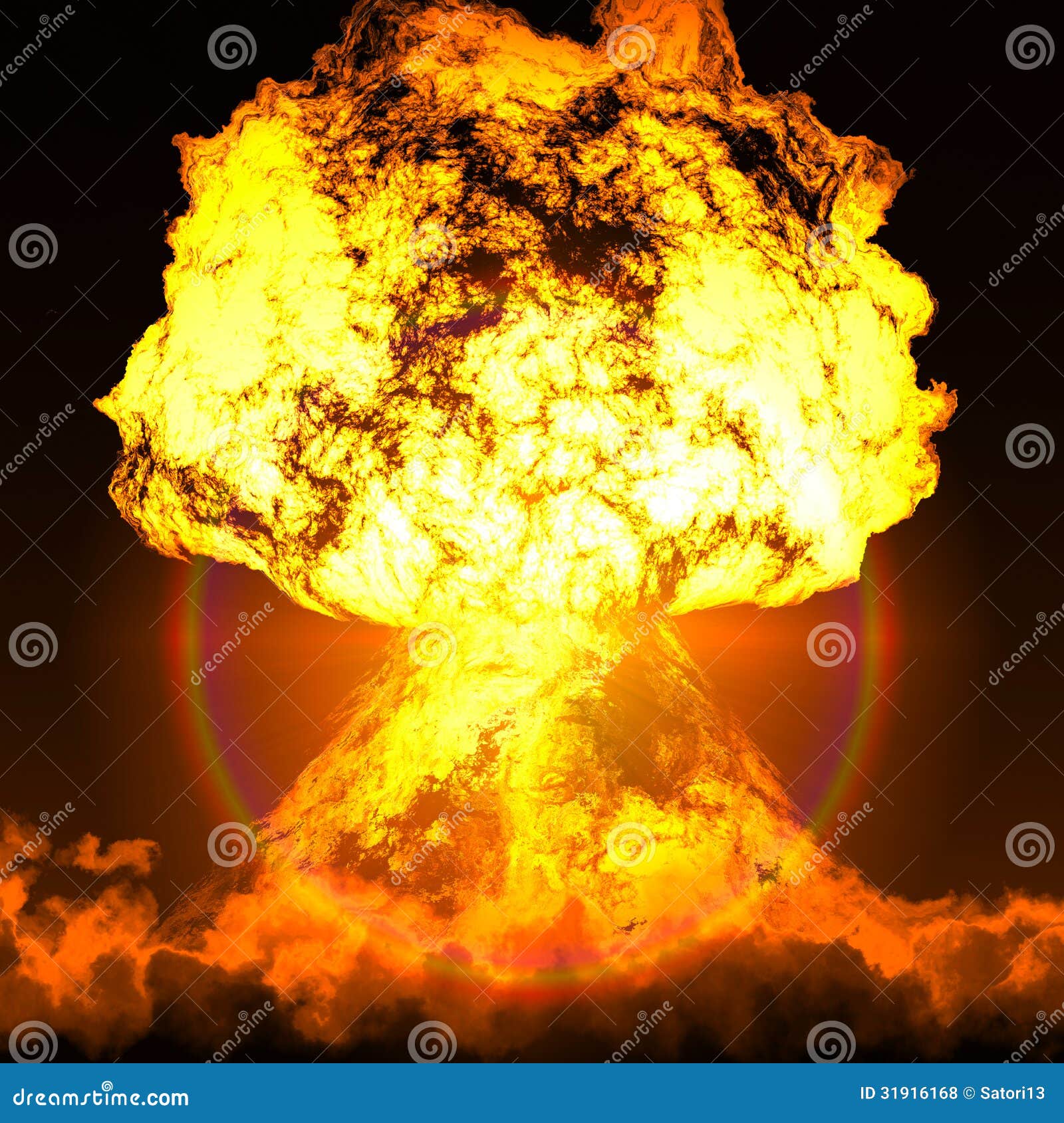 Nuclear alarm stock illustration. Illustration of night - 31916168