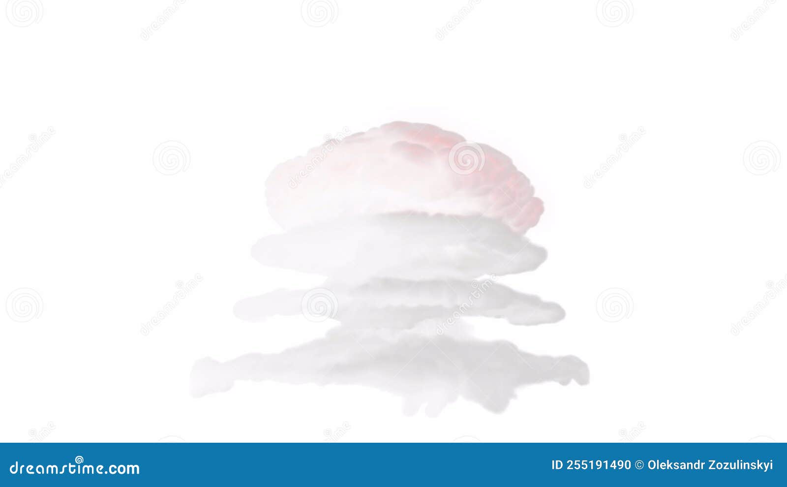 Nuclear Atom Bomb Explosion on White Back 3d Stock Illustration ...
