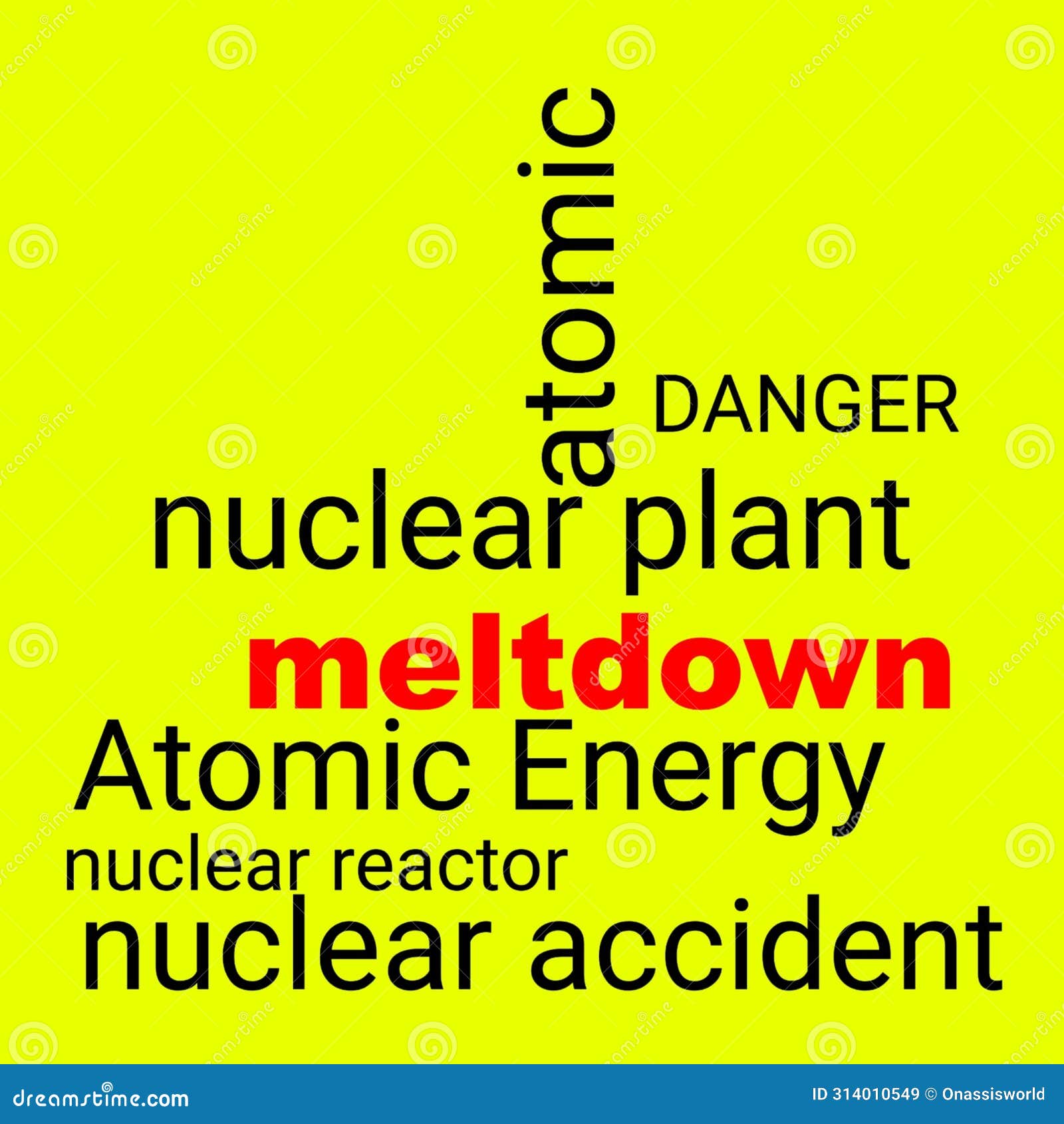 Nuclear Atomic Energy Illustration Abstract Text Background Icons Stock ...