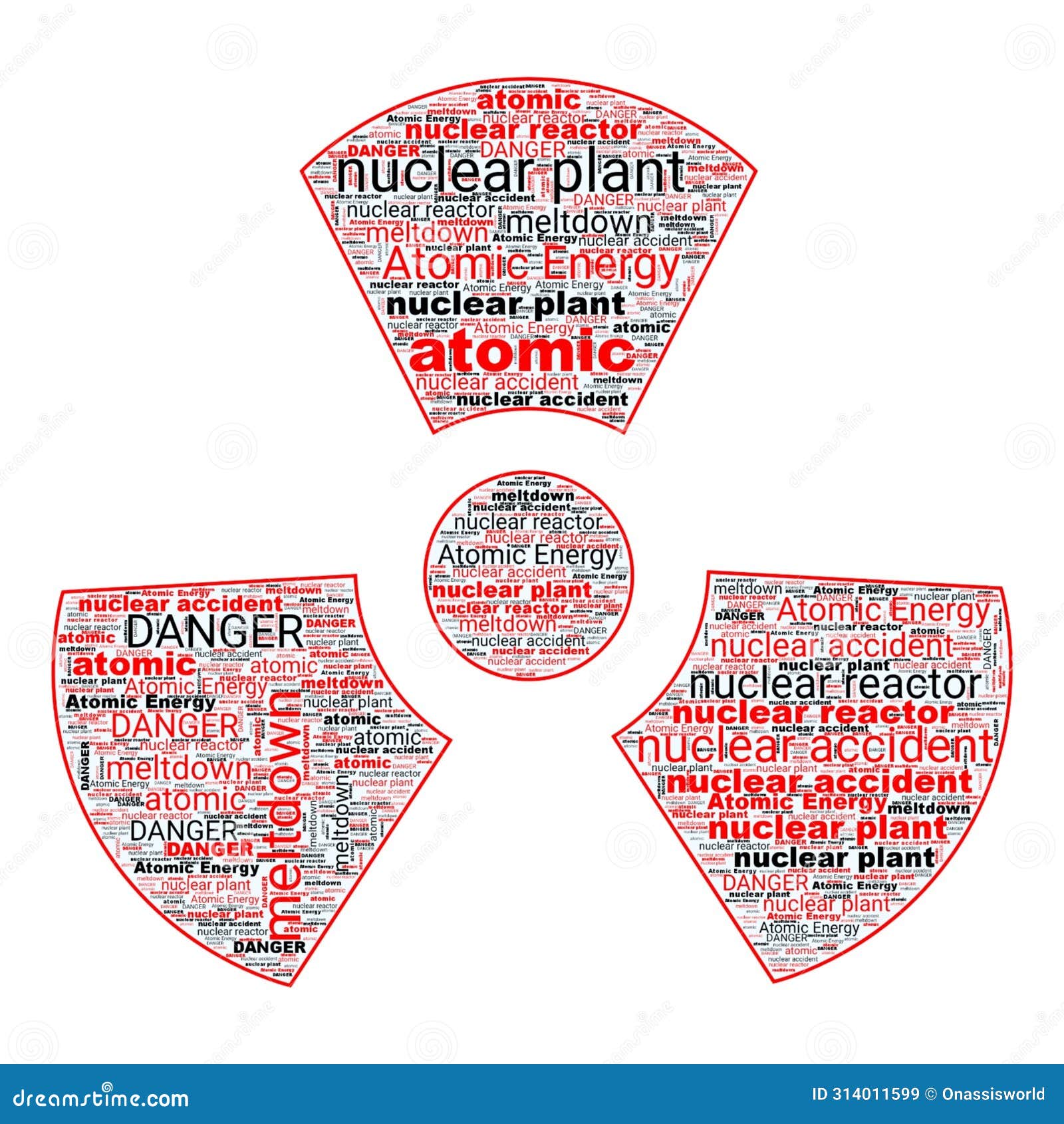 Nuclear Atomic Energy Illustration Abstract Text Background Icons Stock ...