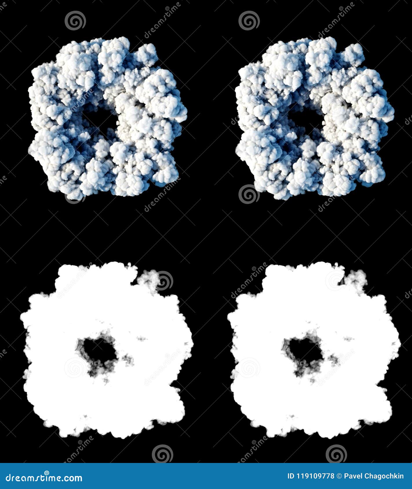 Nuclear Ballistic Rocket, Complex. Launch Rocket, Dust. Isolate. 3d ...