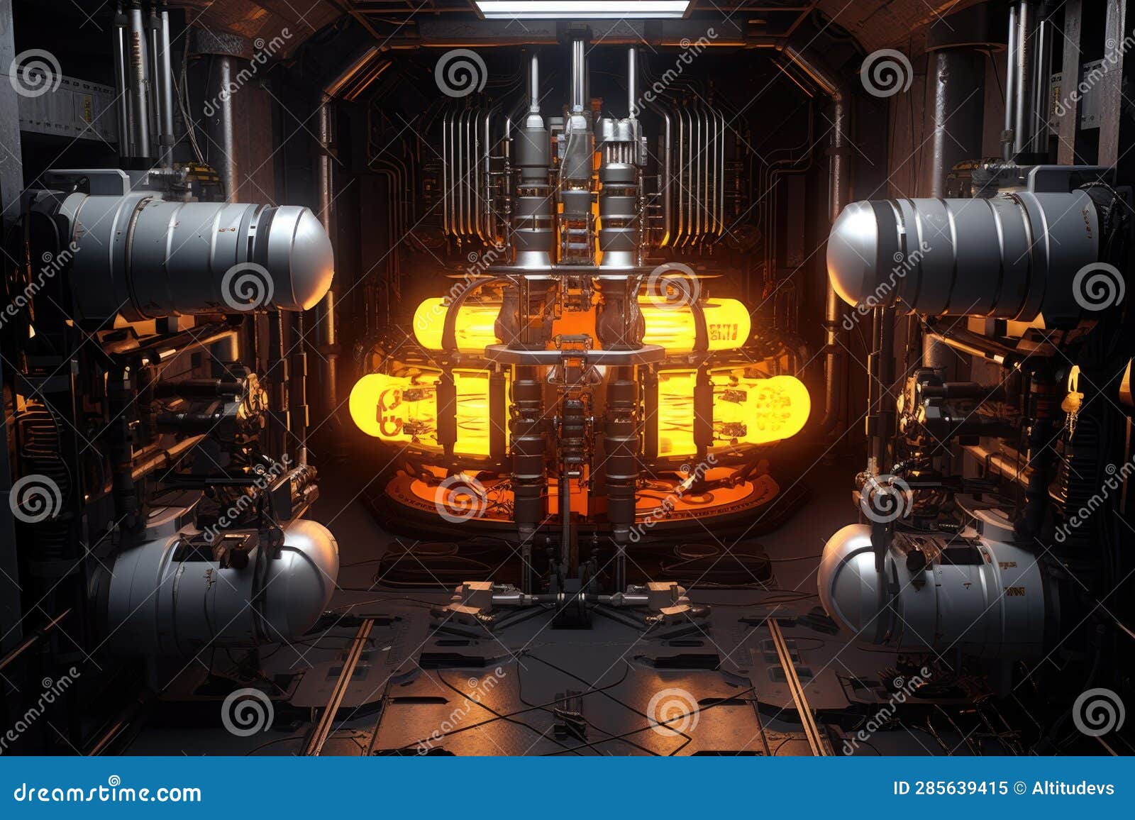 Nuclear Battery Inside a Robotic Machine Stock Image - Image of nuclear ...