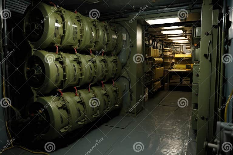 Nuclear Battery in a Secure Containment Unit Stock Illustration ...