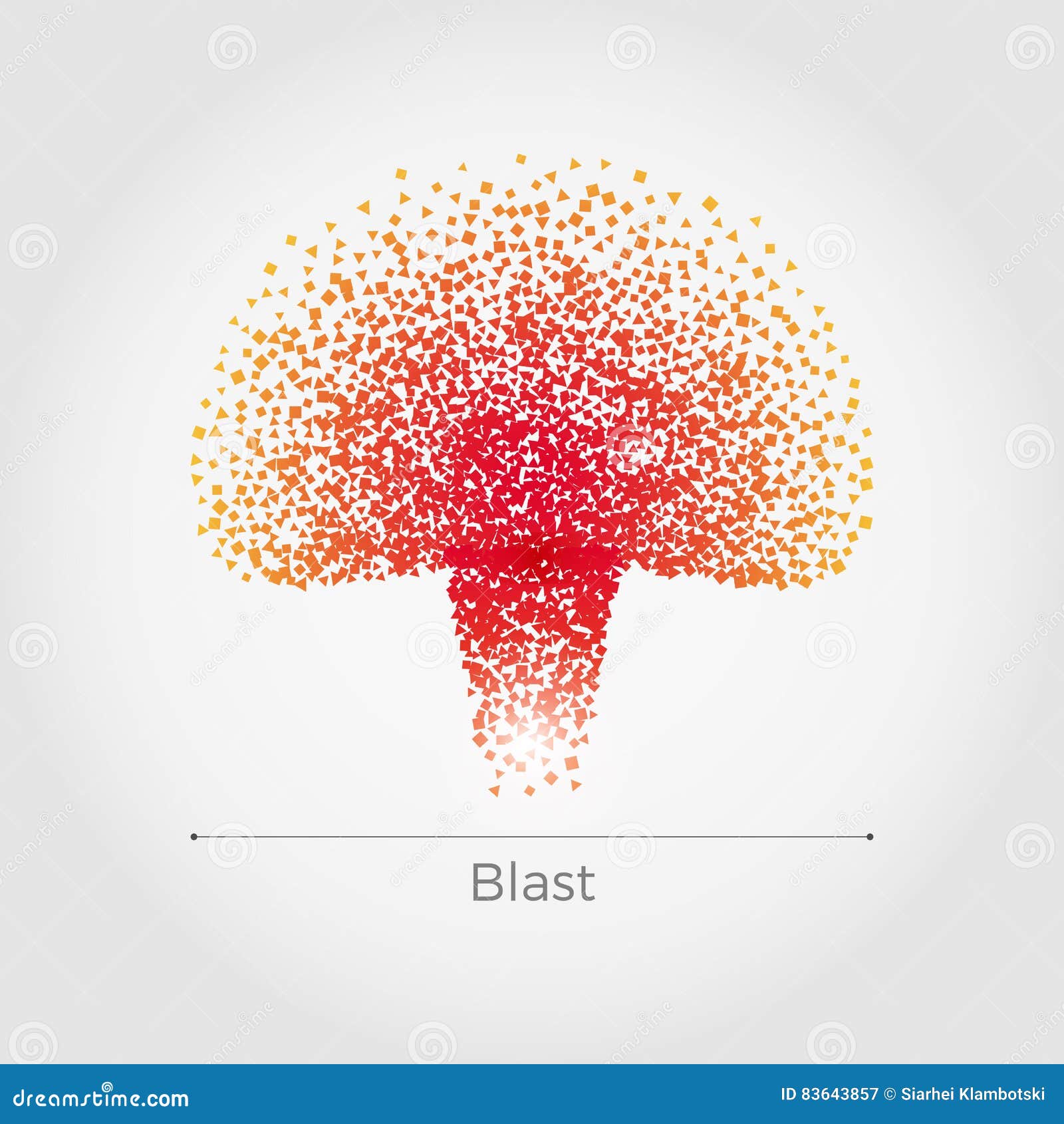 Nuclear Blast Vector Concept Stock Vector - Illustration of simple ...