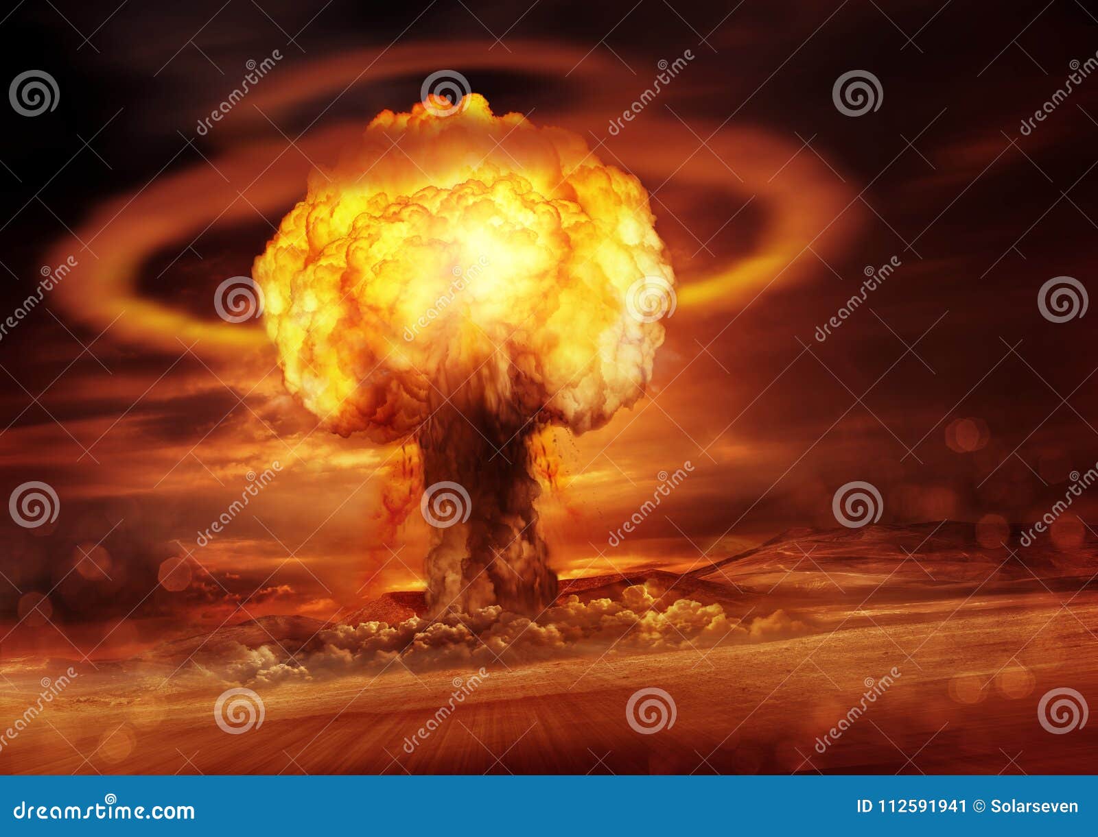 Nuclear Bomb Detonation stock illustration. Illustration of threat ...