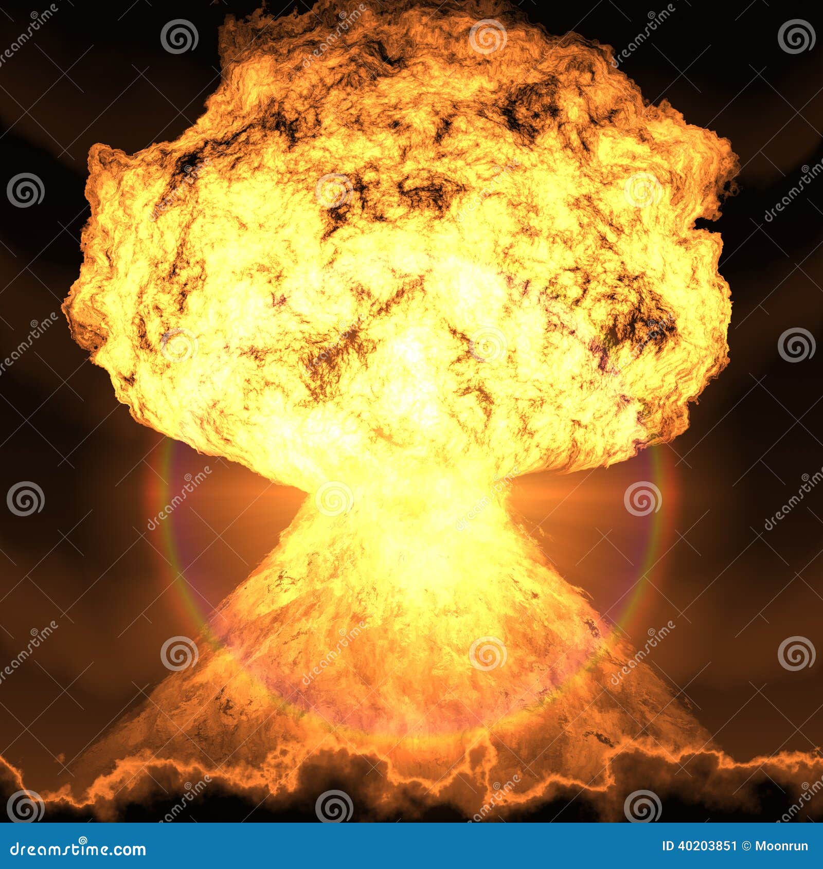 Nuclear bomb explosion stock illustration. Illustration of death - 40203851
