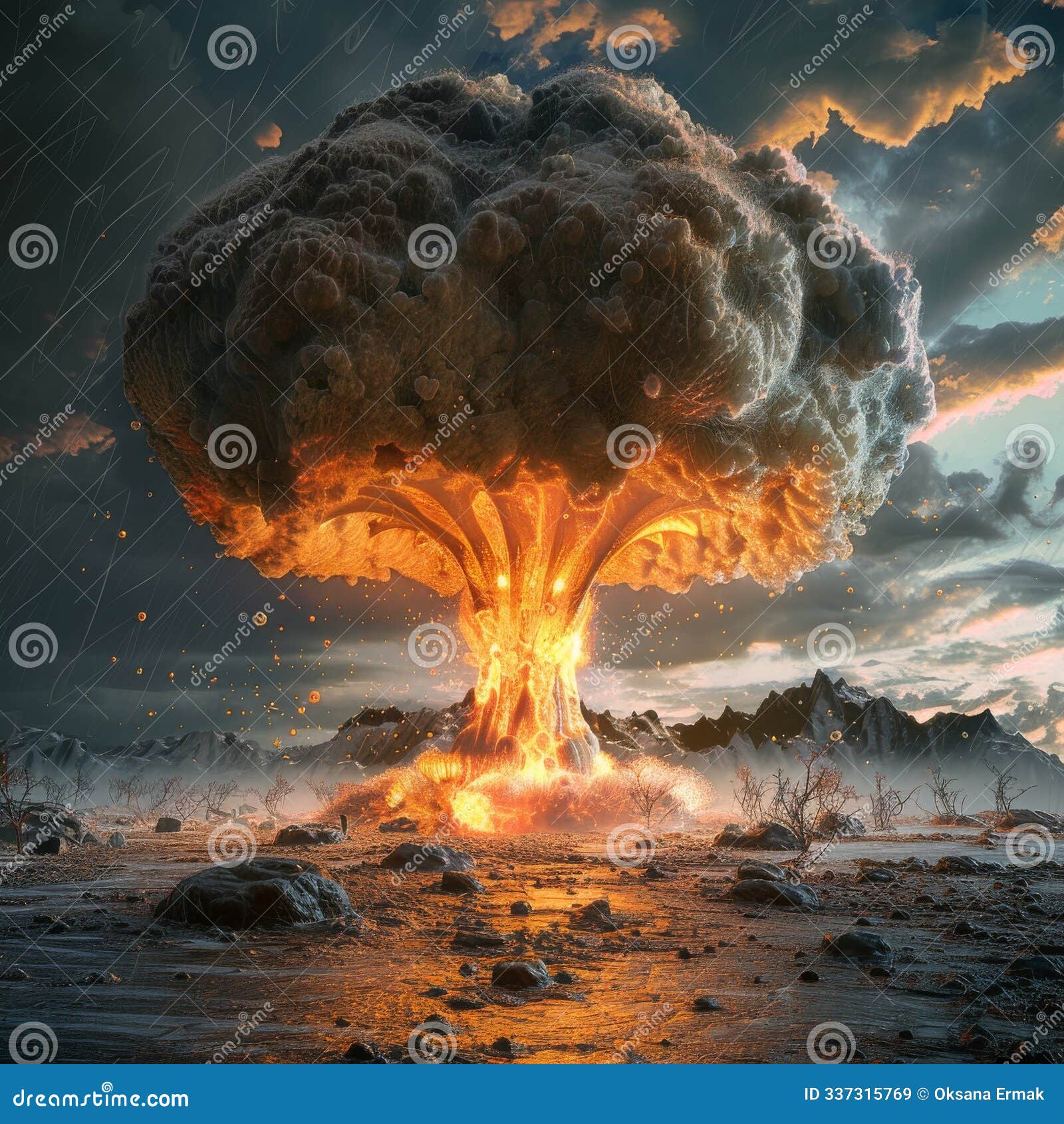 Nuclear Bomb Explosion, Nuclear Mushroom, Atomic Cloud, Nuclear ...