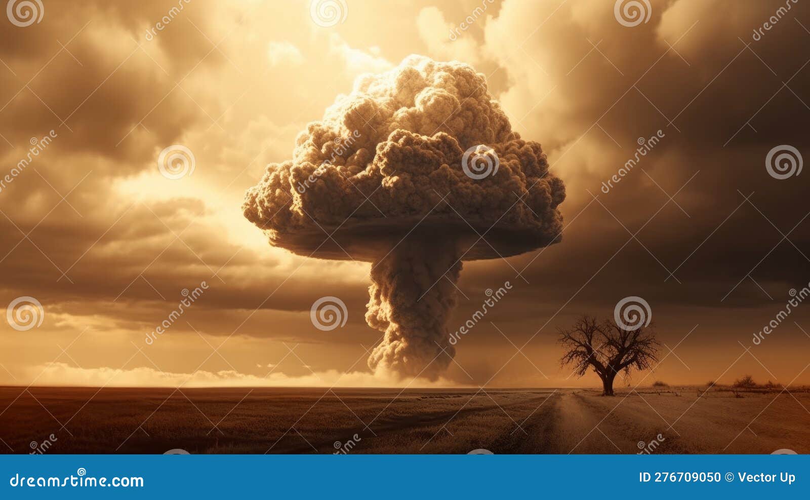 Nuclear Bomb Explosion in Nuclear War. Generative AI Stock Illustration ... Nuclear Bomb Explosion in Nuclear War. Generative AI Stock Illustration ...