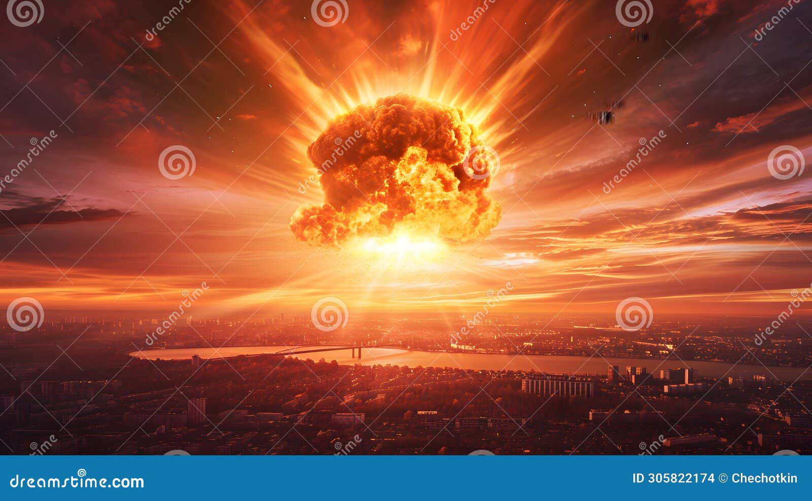 Nuclear Bomb Explosion Special Effect, Generative Ai Stock Photo ...