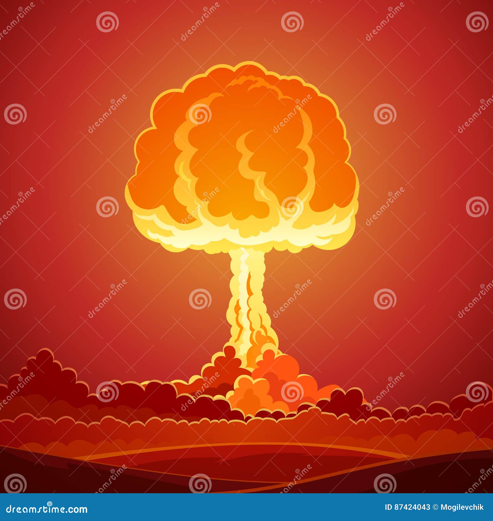 Nuclear Bomb Explosion Template Stock Vector - Illustration of bang ...