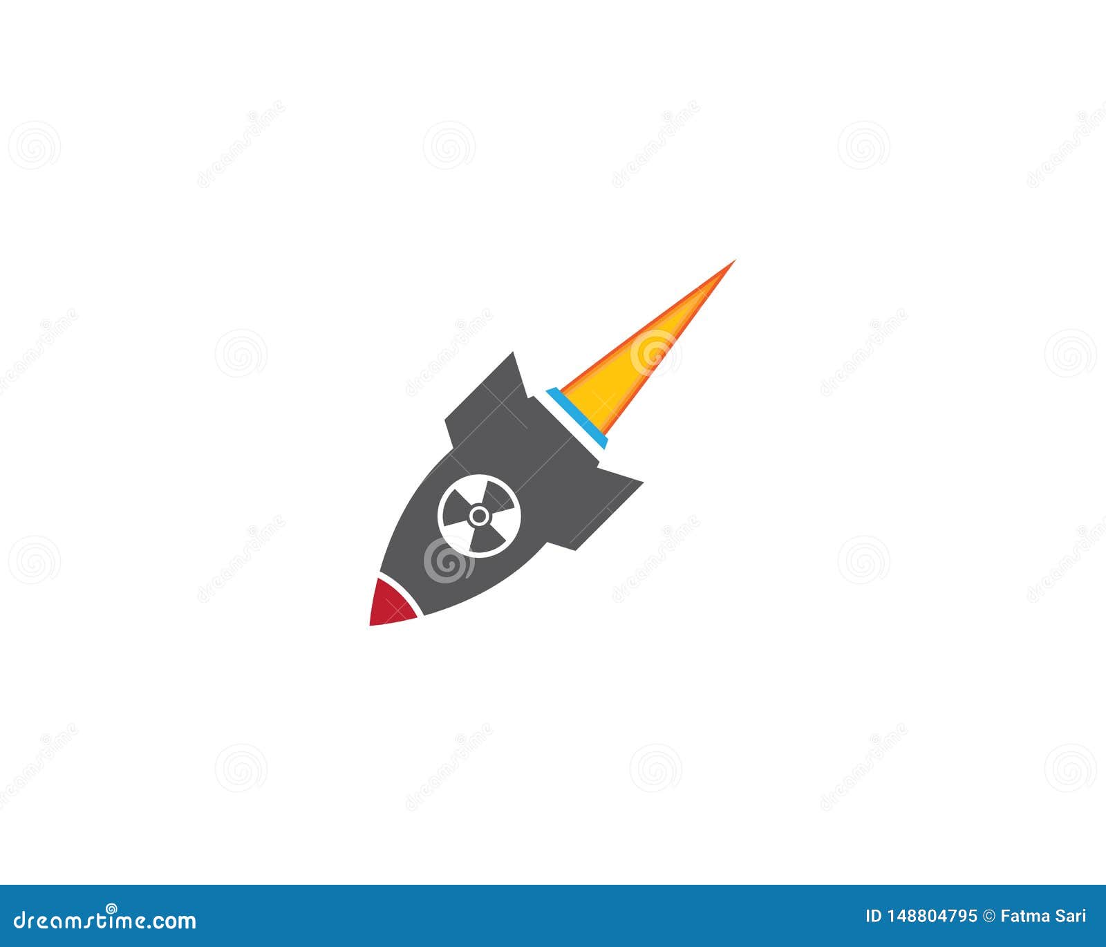 Nuclear bomb logo icon stock vector. Illustration of death - 148804795