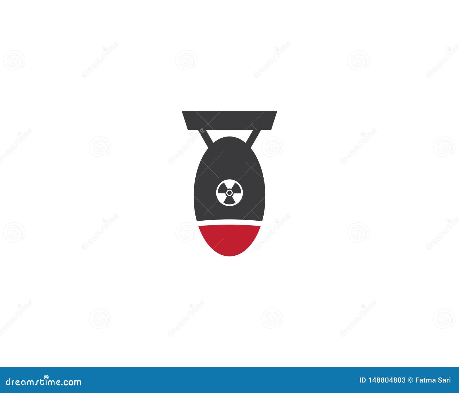 Nuclear bomb logo icon stock vector. Illustration of aggression - 148804803