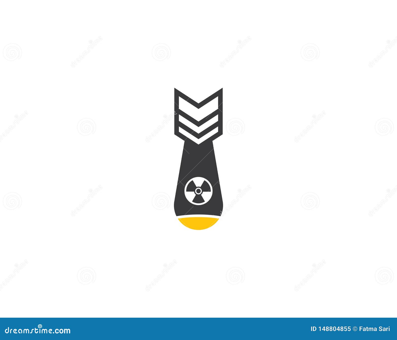 Nuclear bomb logo icon stock vector. Illustration of concept - 148804855