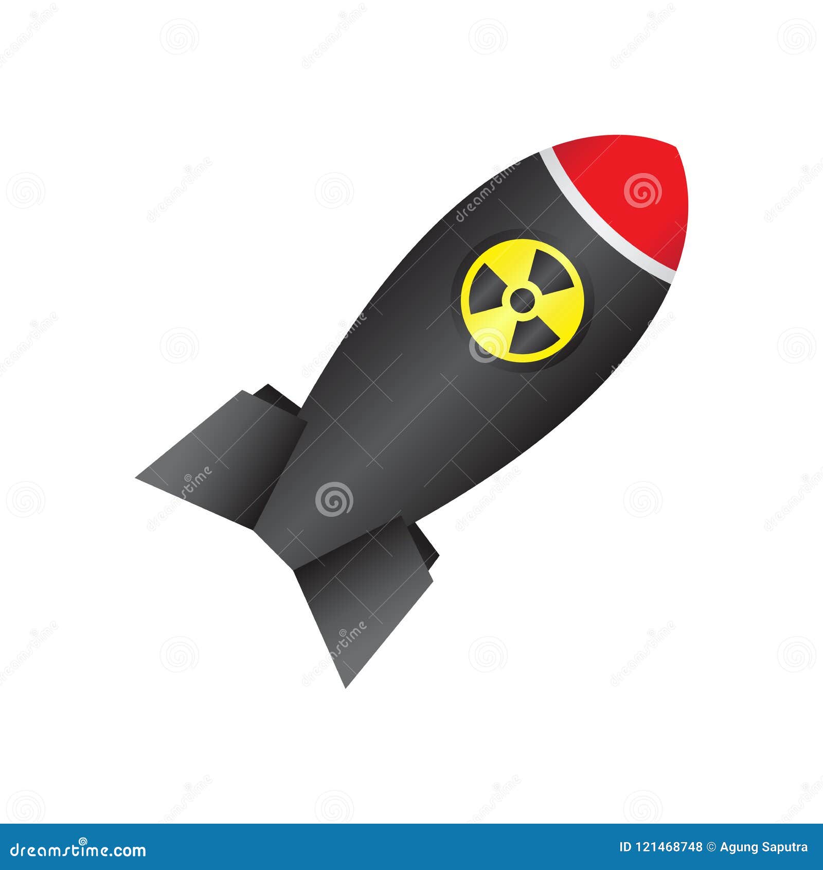 Nuclear bomb vector stock vector. Illustration of concept - 121468748