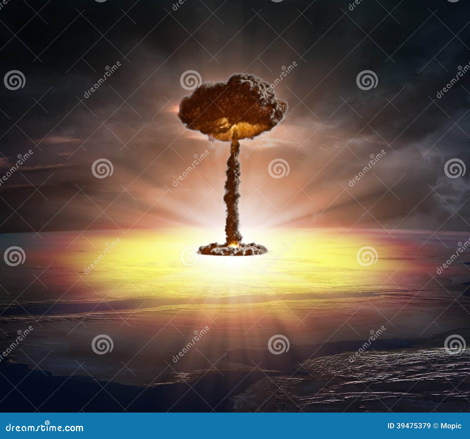 Nuclear Bomb Is Flying In The Sky. Nuclear War Royalty-Free Stock Photo ...