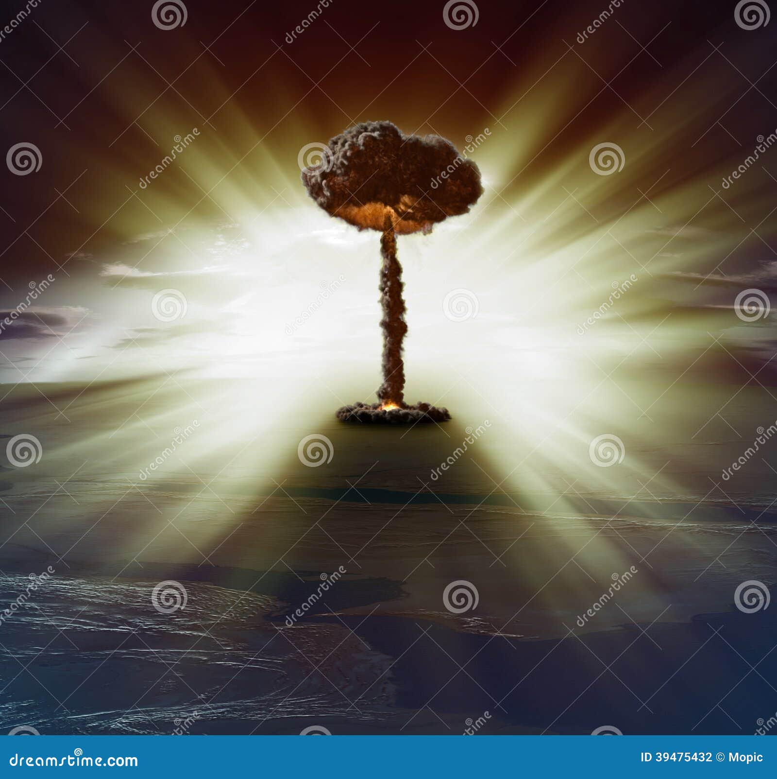 Nuclear bomb stock illustration. Illustration of arms - 39475432