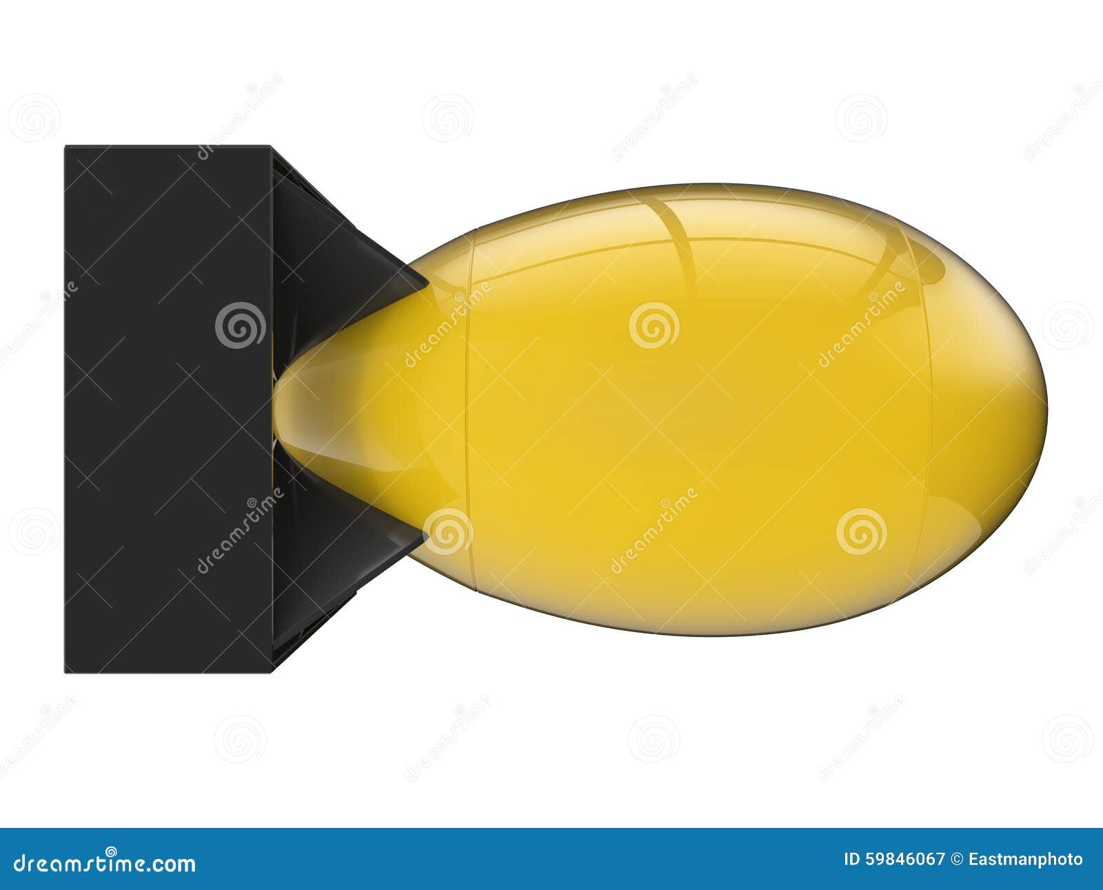 Nuclear Bomb Symbol Isolated on a White Background. Stock Illustration ...