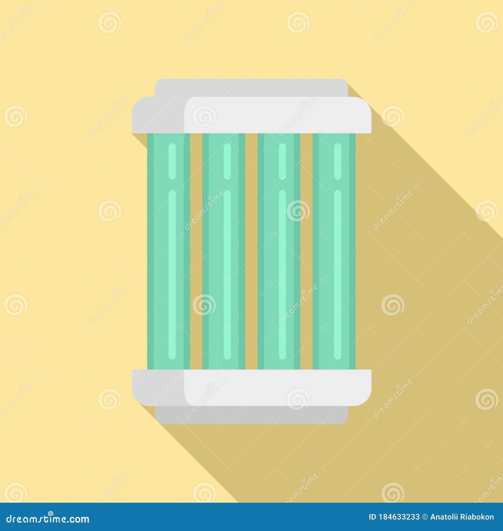 Nuclear Capsule Icon, Flat Style Stock Vector - Illustration of ...