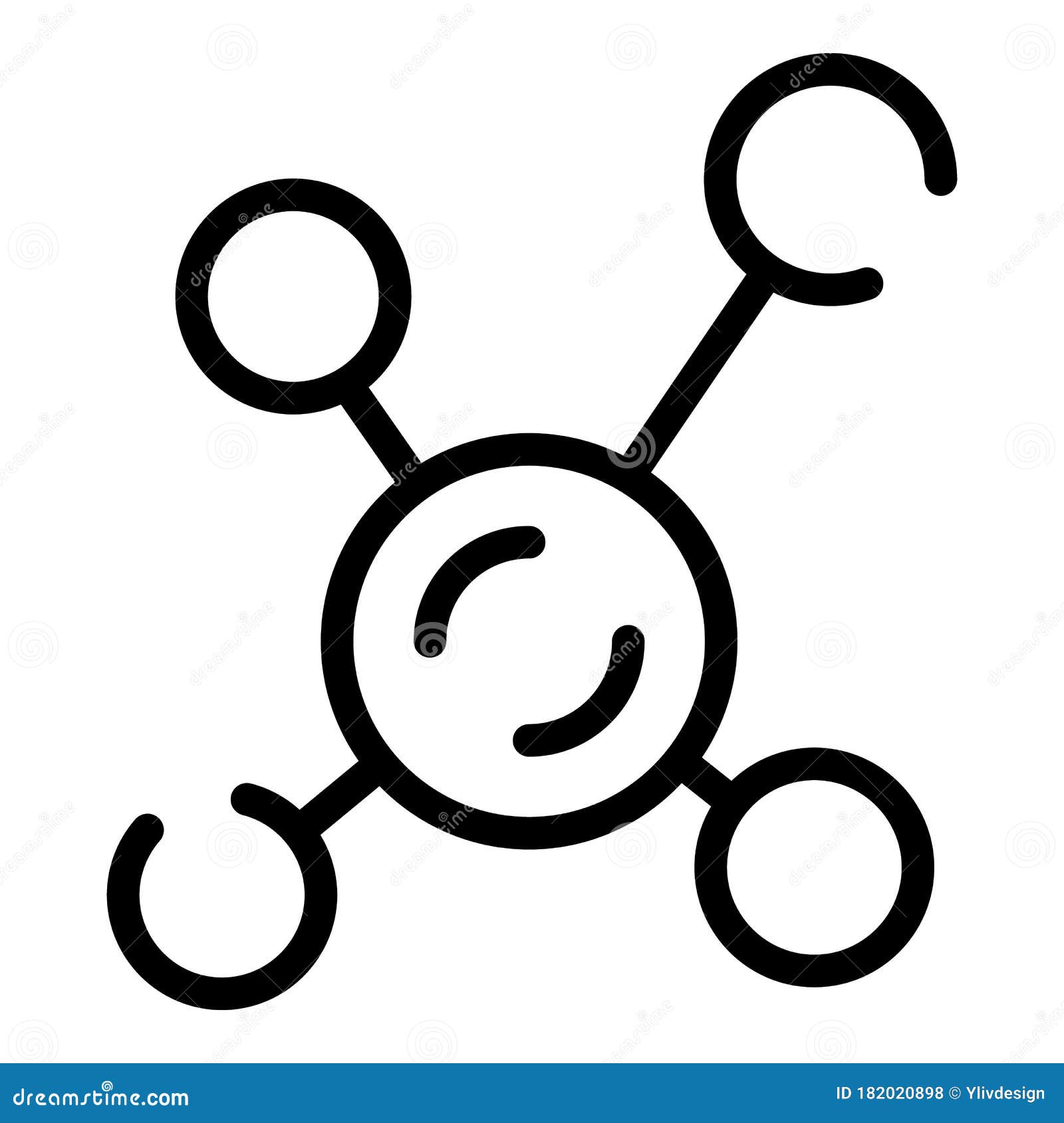 Nuclear Cells Icon, Outline Style Stock Vector - Illustration of cells ...