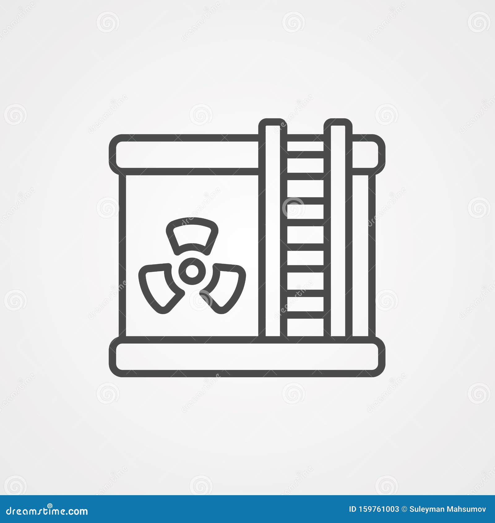 Nuclear Container Vector Icon Sign Symbol Stock Illustration ...