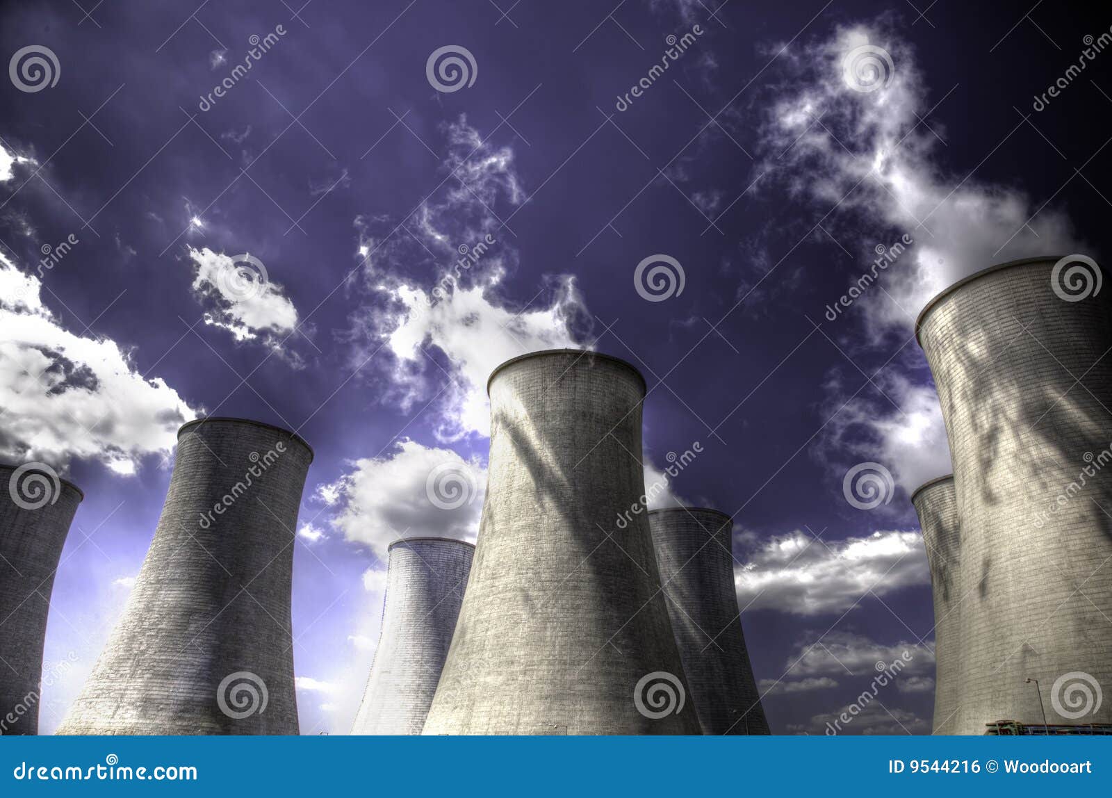 Cooling Tower Exhaust Of Oil And Gas Plant, Cooling Hot Gas In ...