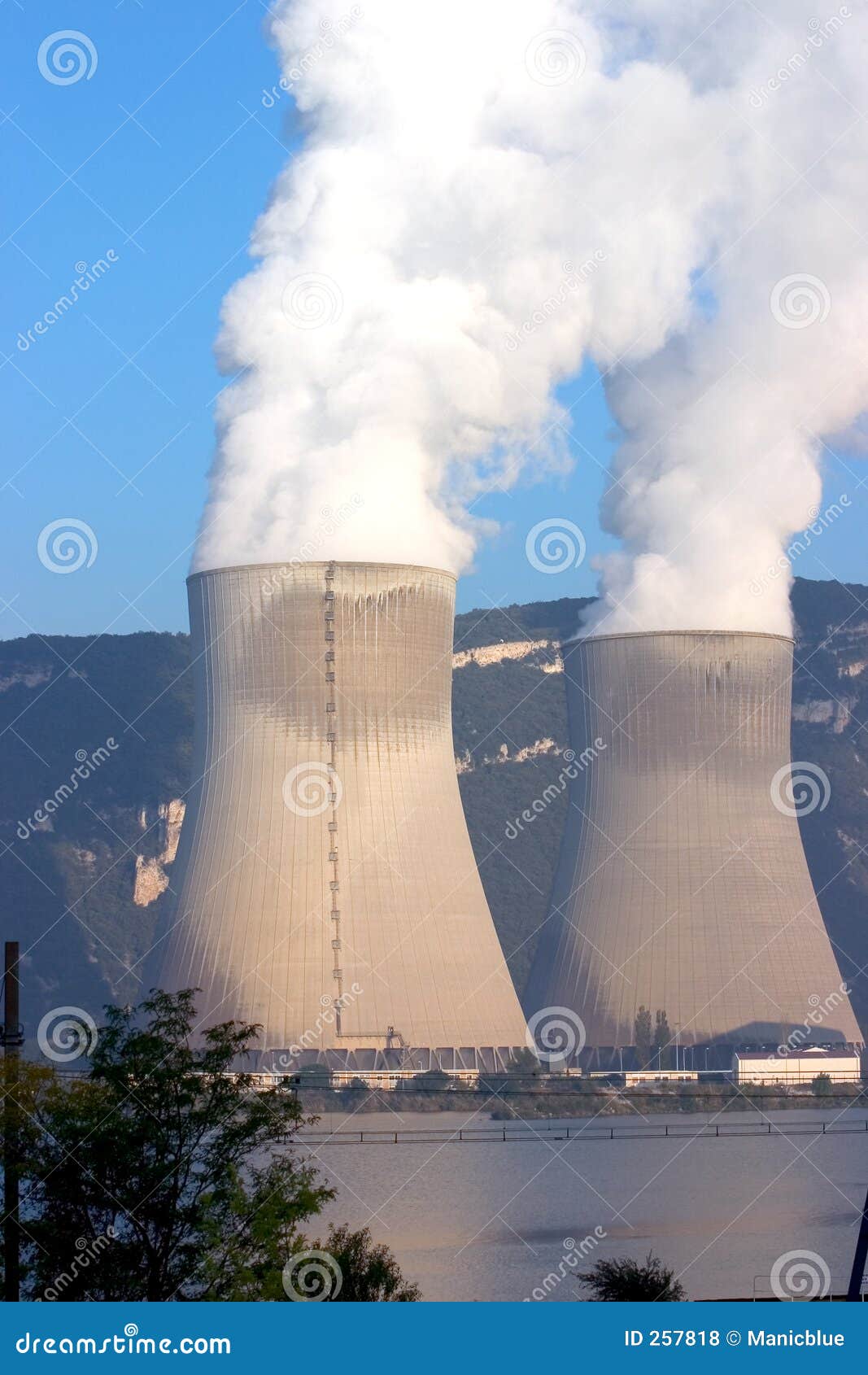 Cooling Towers Of The Power Plant Royalty-Free Stock Photo ...