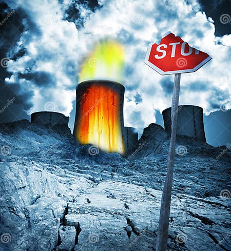Nuclear Danger Radioactive Disaster Stock Image - Image of land ...