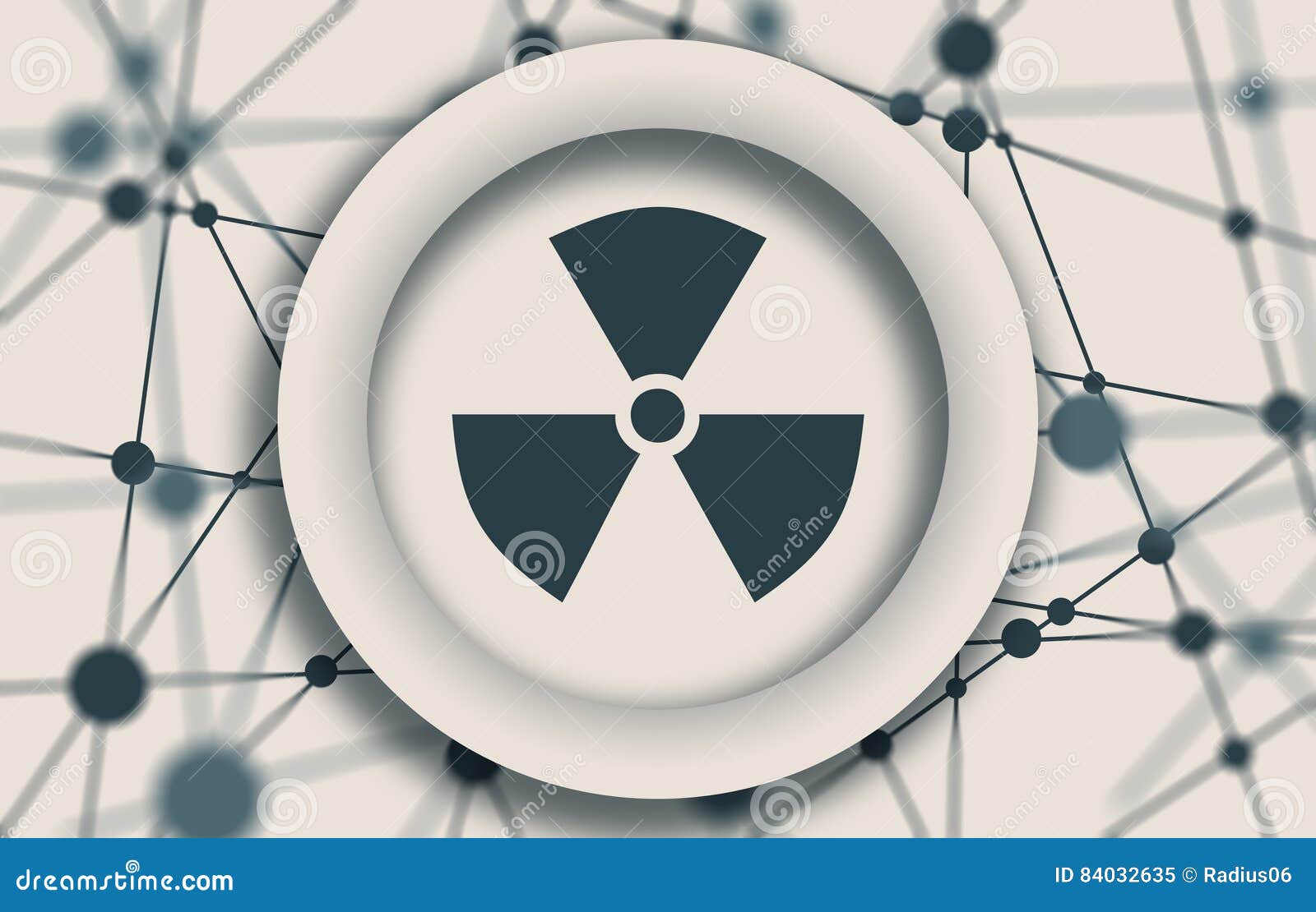 Nuclear danger sign stock illustration. Illustration of polygonal ...