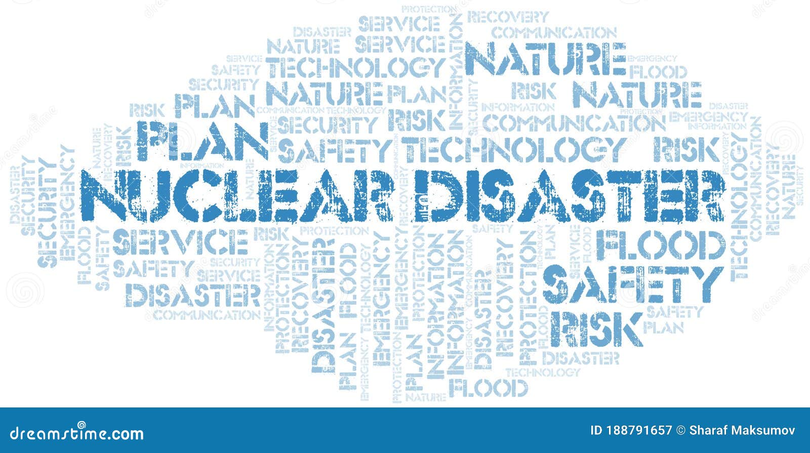 Nuclear Disaster Typography Vector Word Cloud. Stock Vector ...