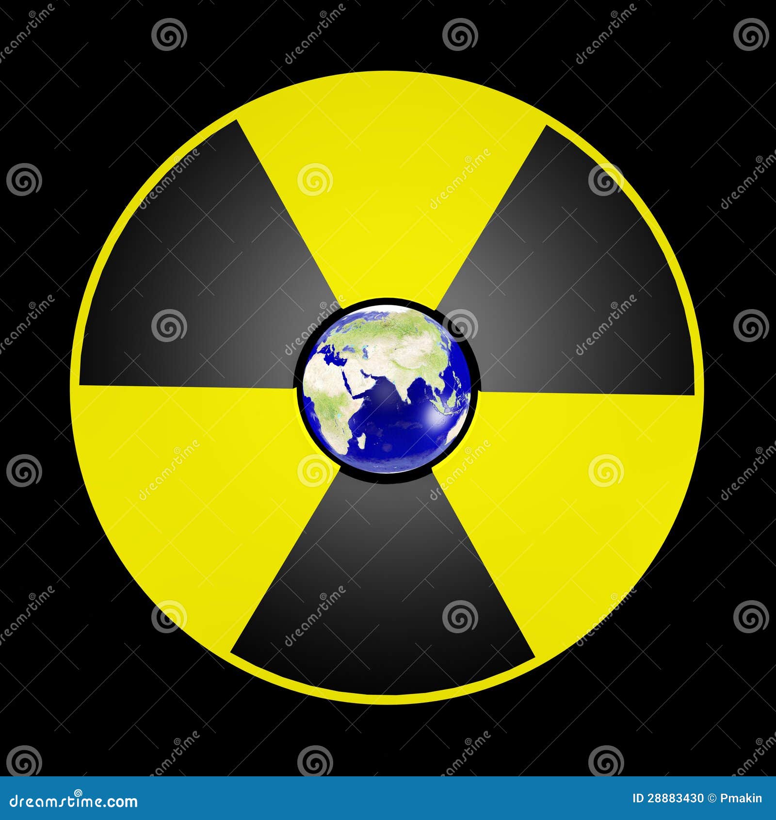 Nuclear earth stock illustration. Illustration of idea - 28883430