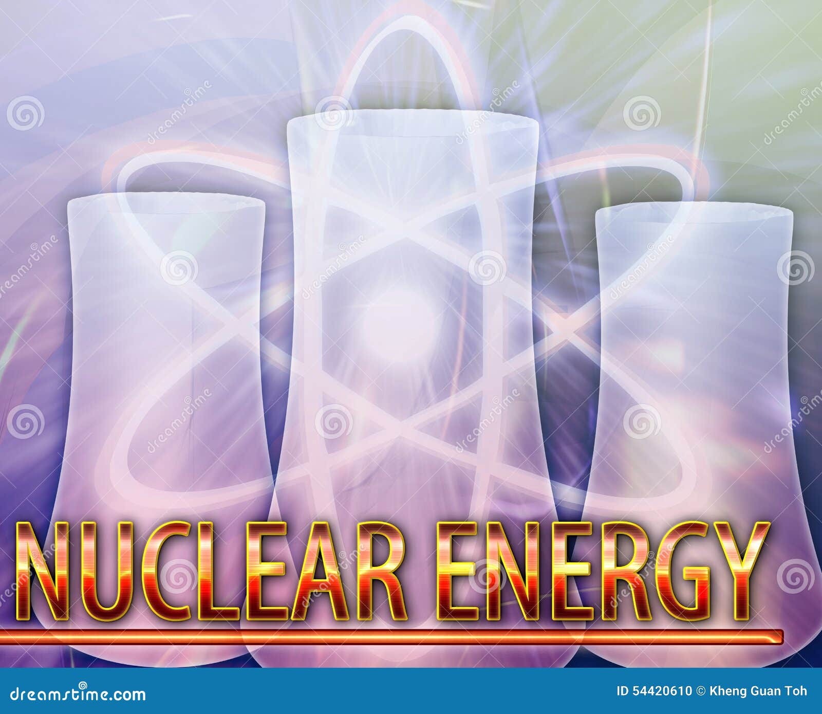 Nuclear Energy Abstract Concept Digital Illustration Stock Illustration ...