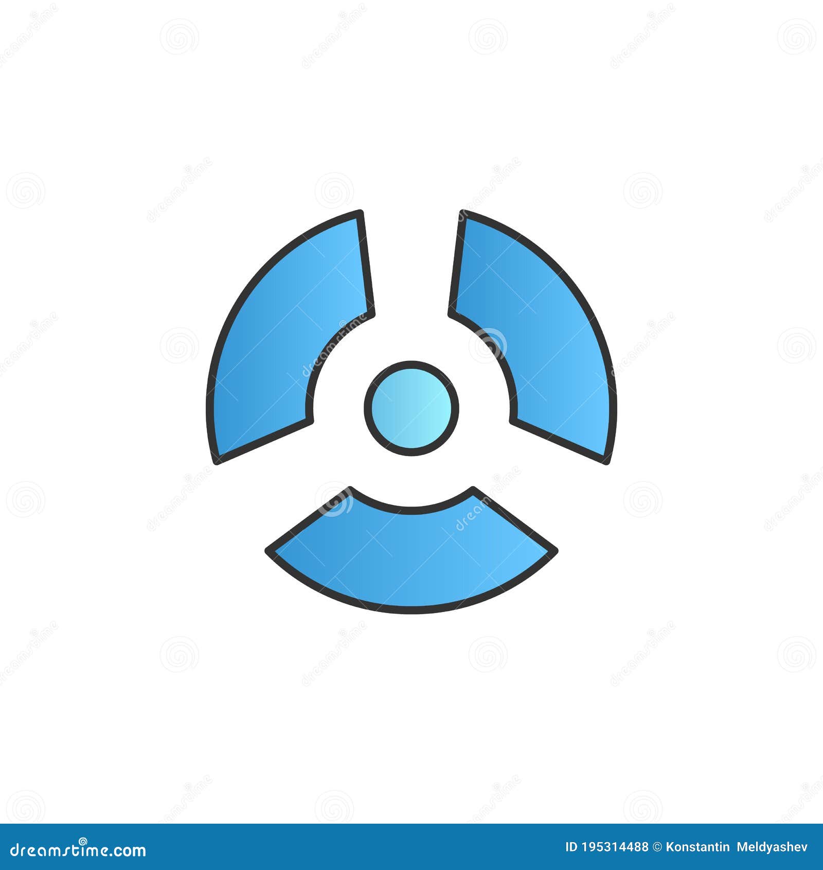 Nuclear Energy Color Gradient Vector Icon Stock Illustration ...