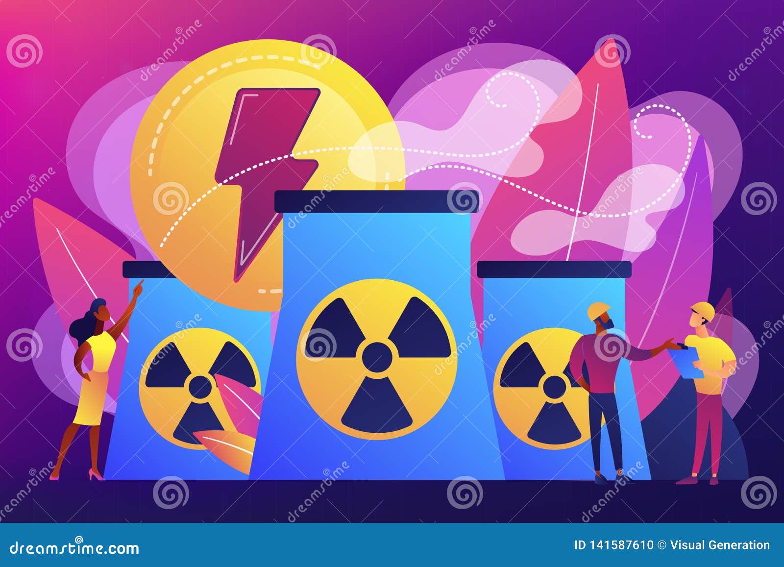 Nuclear Energy Concept Vector Illustration. Stock Vector - Illustration ...