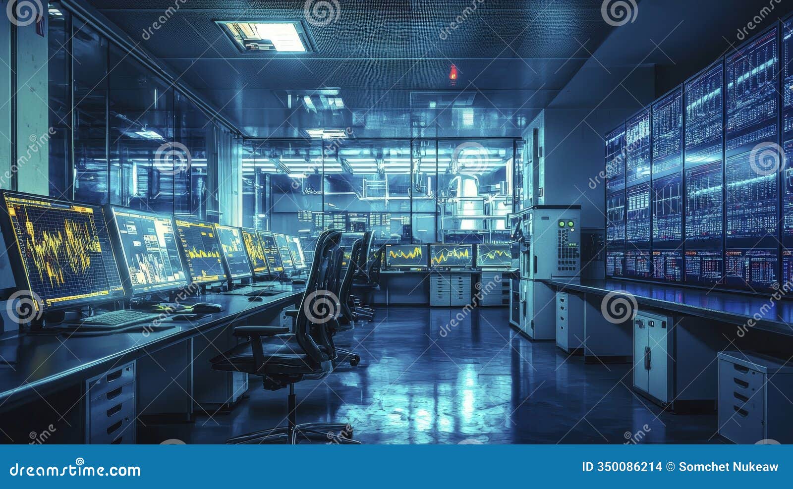 Nuclear Energy Monitoring System Control Room Technology High-tech ...