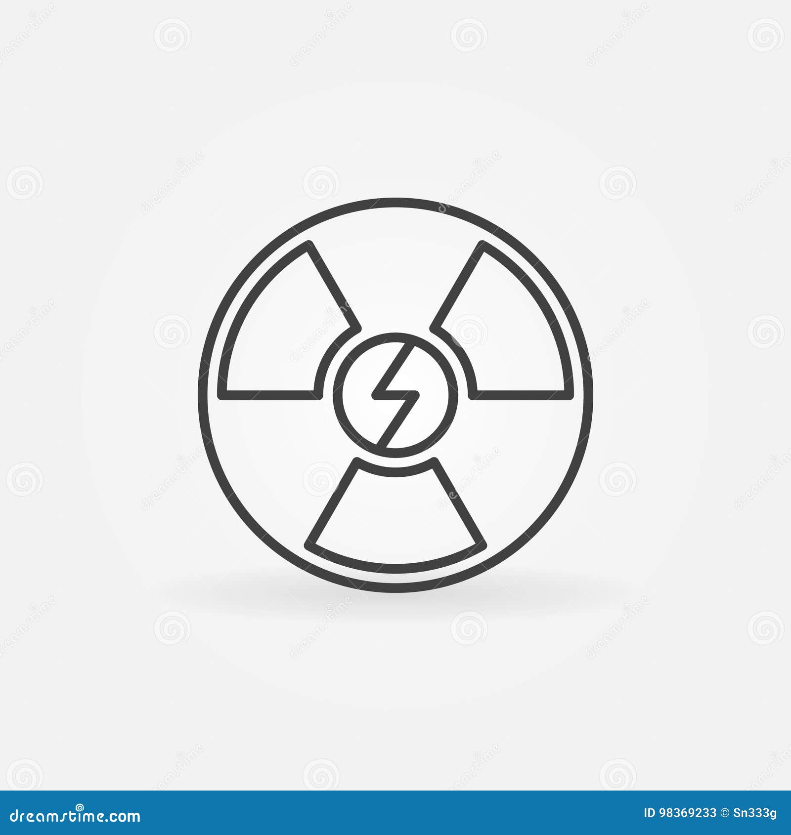 Nuclear Energy Outline Icon Stock Vector - Illustration of risk, pollution: 98369233