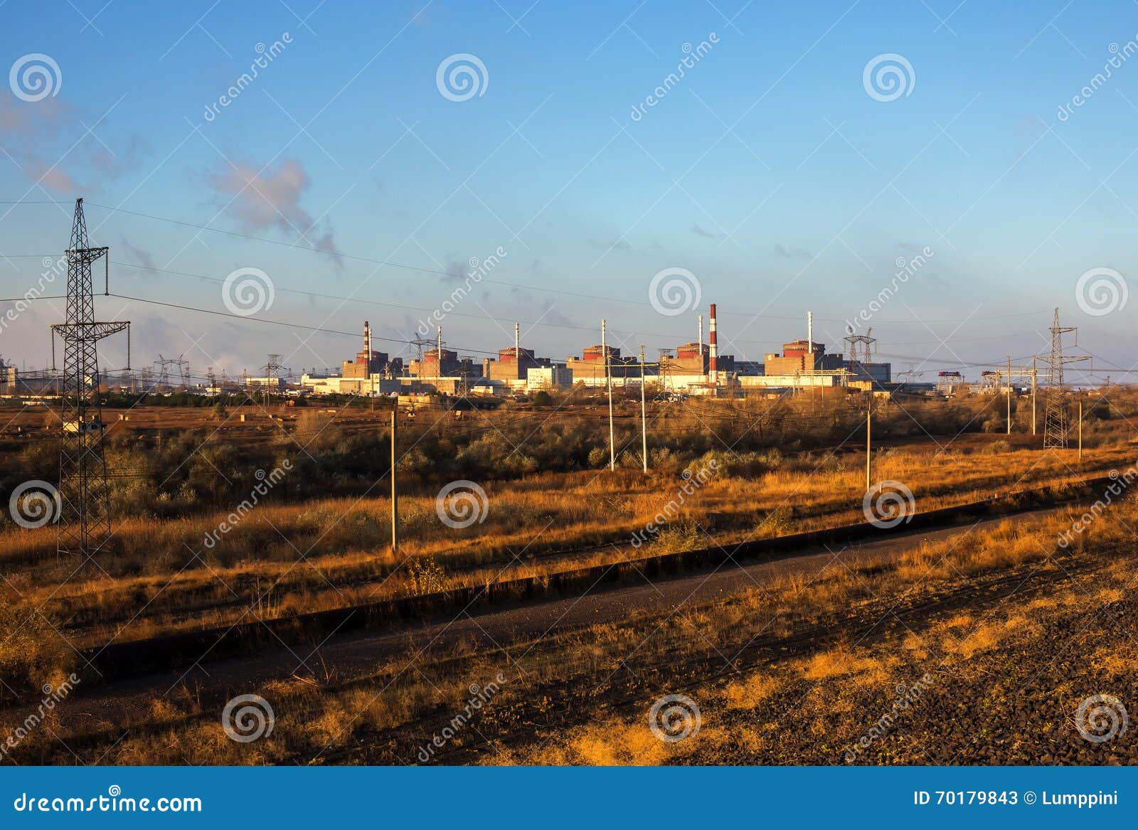 Air Pollution From A Power Station Chimneys Stock Image | CartoonDealer ...