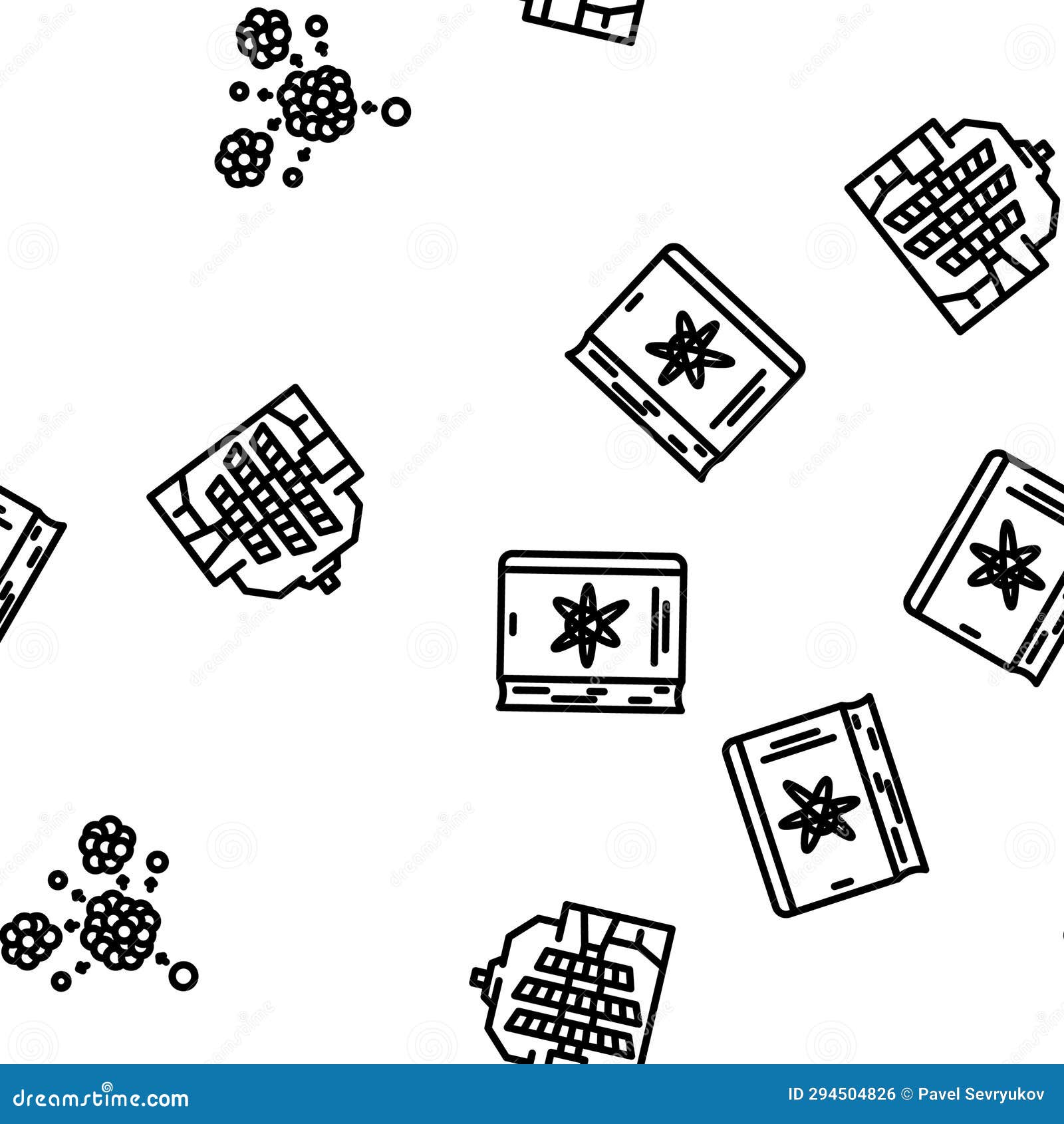 Nuclear Energy Power Reactor Vector Seamless Pattern Stock Vector ...