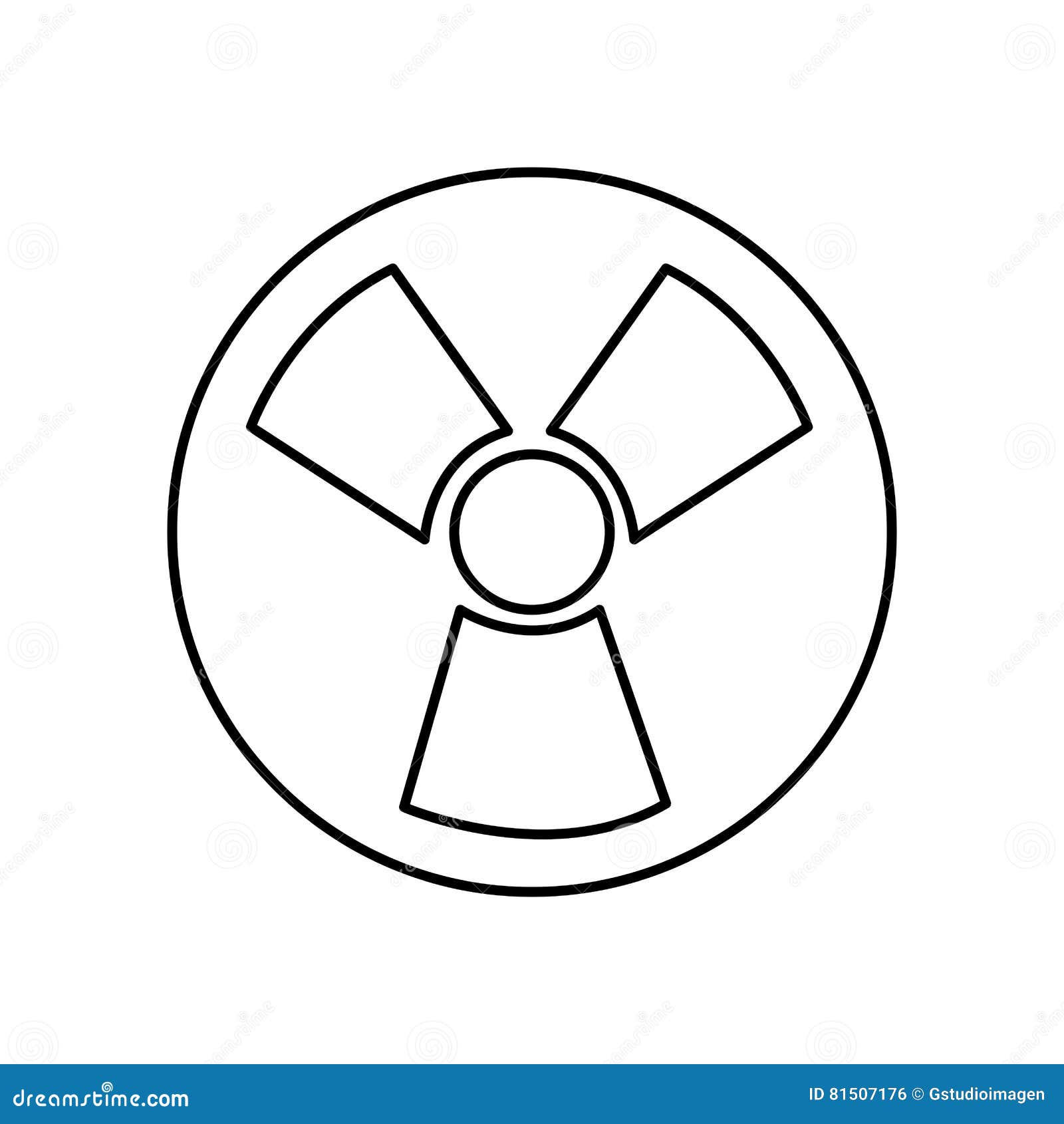 Nuclear Energy Symbol Isolated Icon Stock Vector - Illustration of ...