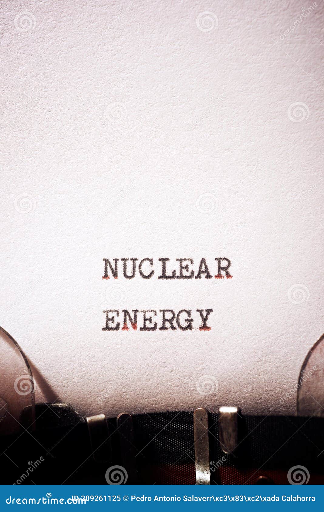 Nuclear energy text stock image. Image of conceptual - 209261125
