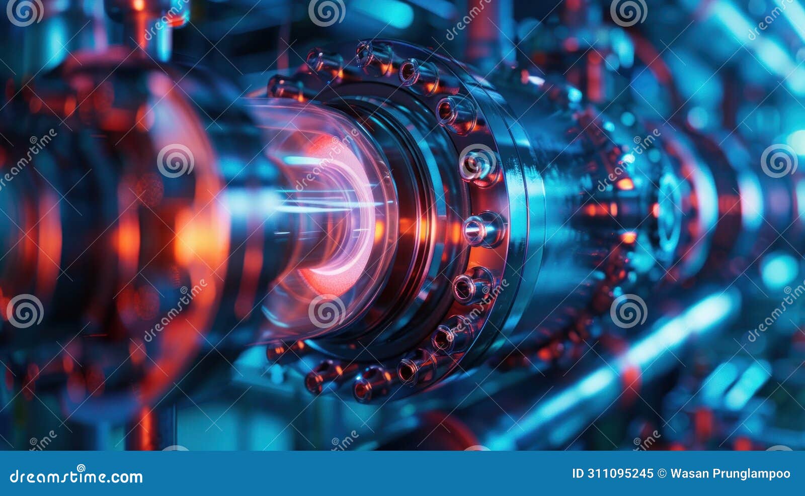 Nuclear Engines Refresh Technologys Future Close-up Stock Image - Image ...