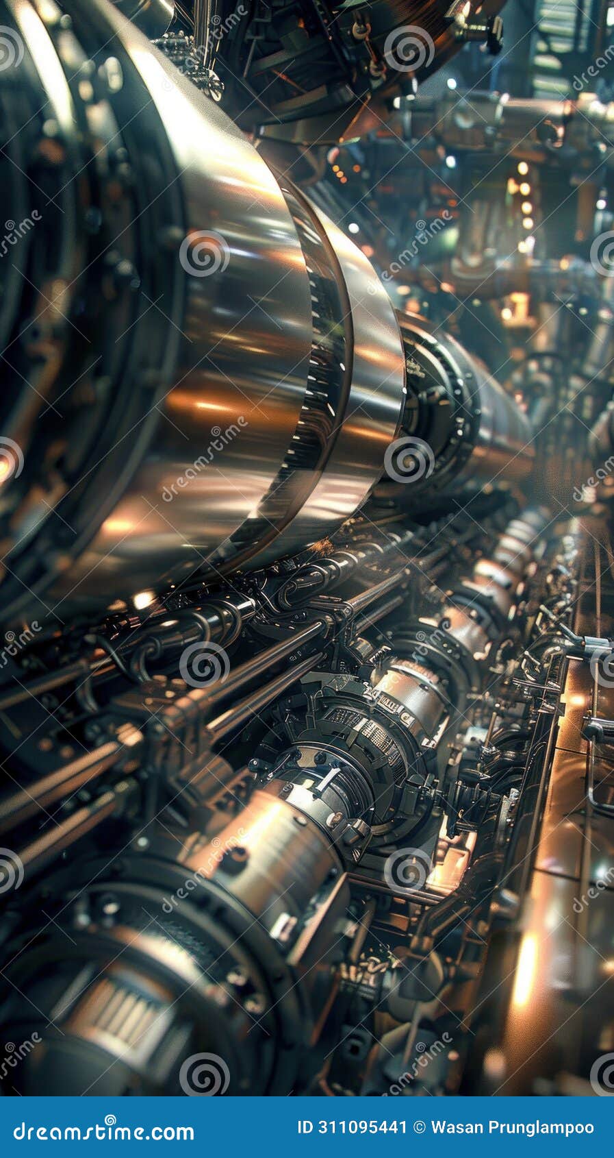 Nuclear Engines Refresh Technologys Future Close-up Stock Image - Image ...