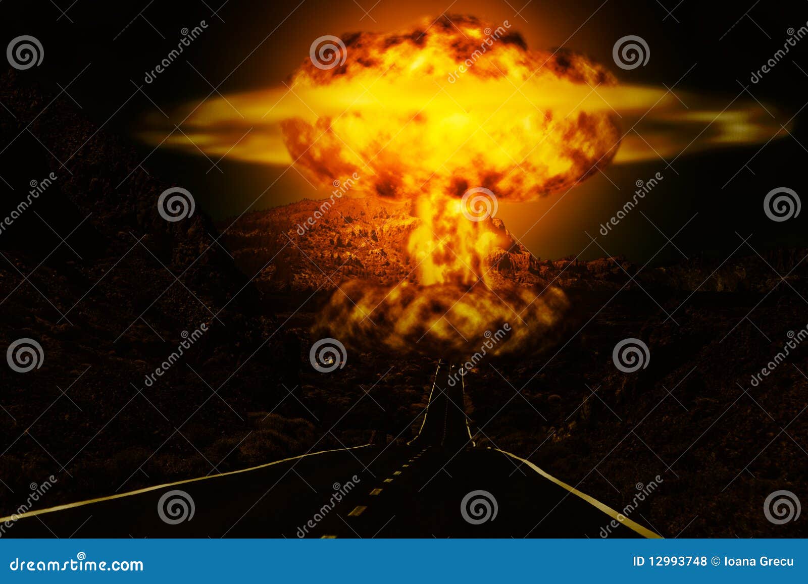 Nuclear explosion stock photo. Image of radioactive, danger - 12993748