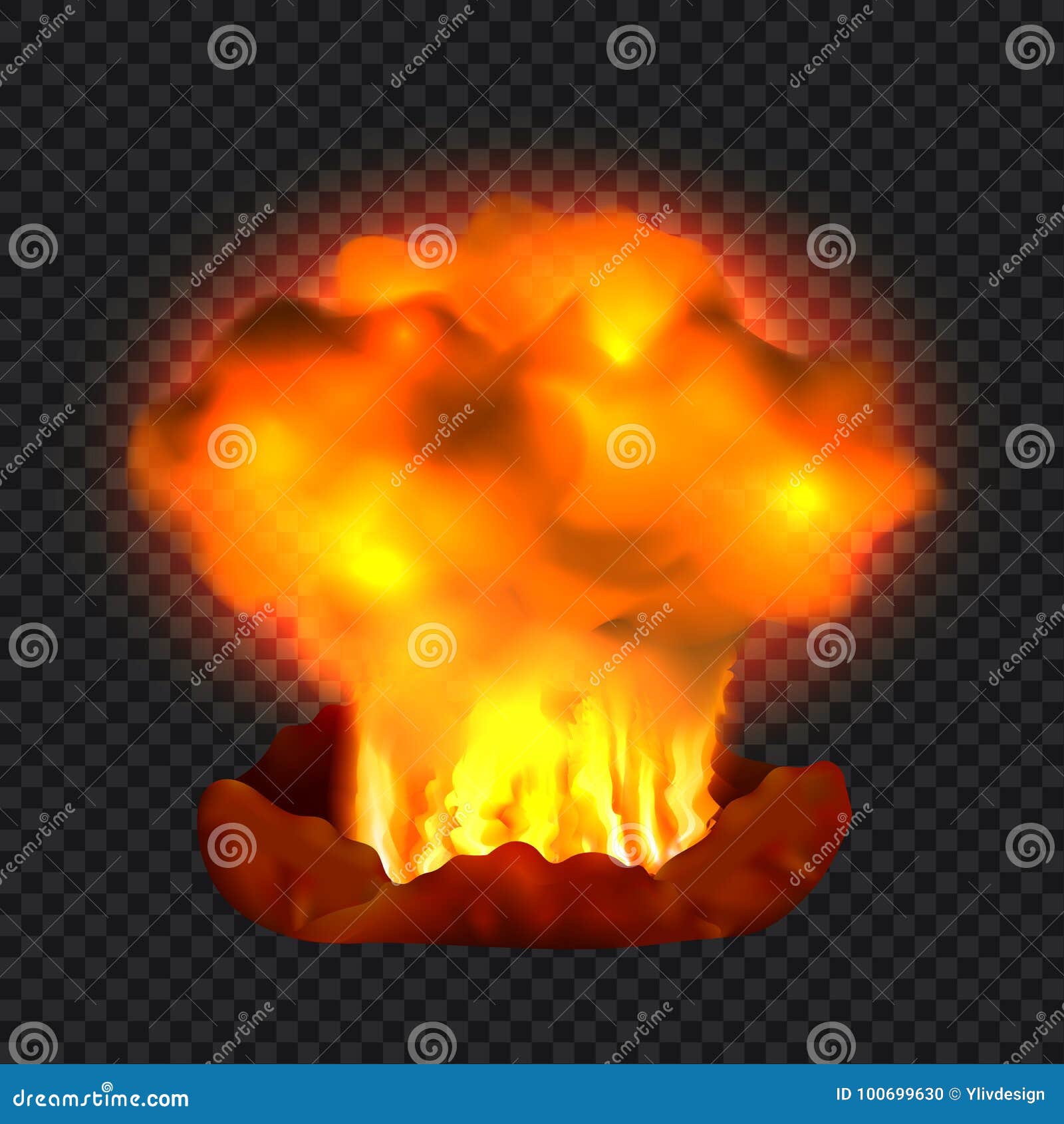 Nuclear Explosion Concept Background, Realistic Style Stock Vector ...