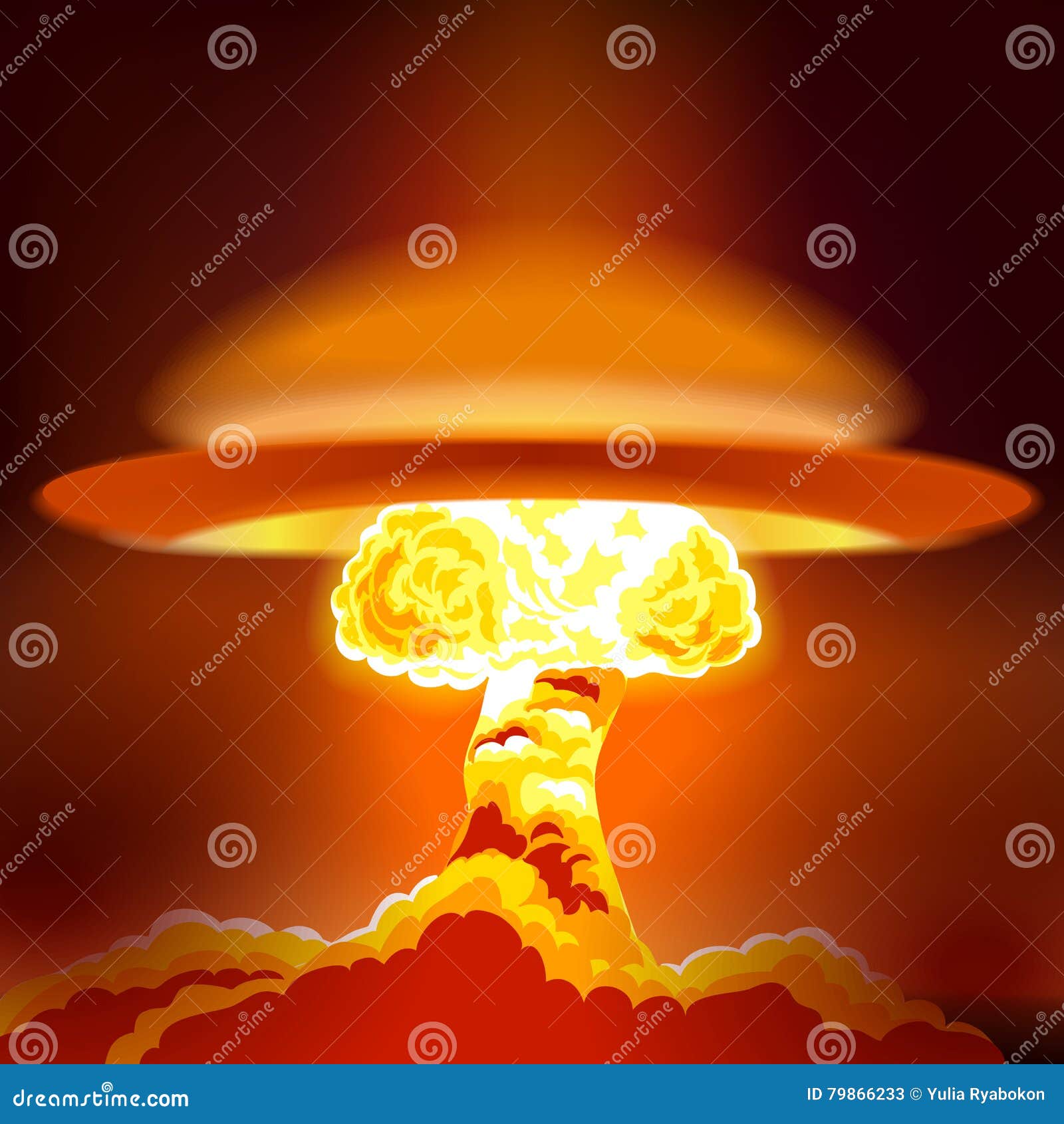 Nuclear Explosion with Dust Stock Vector - Illustration of bang ...