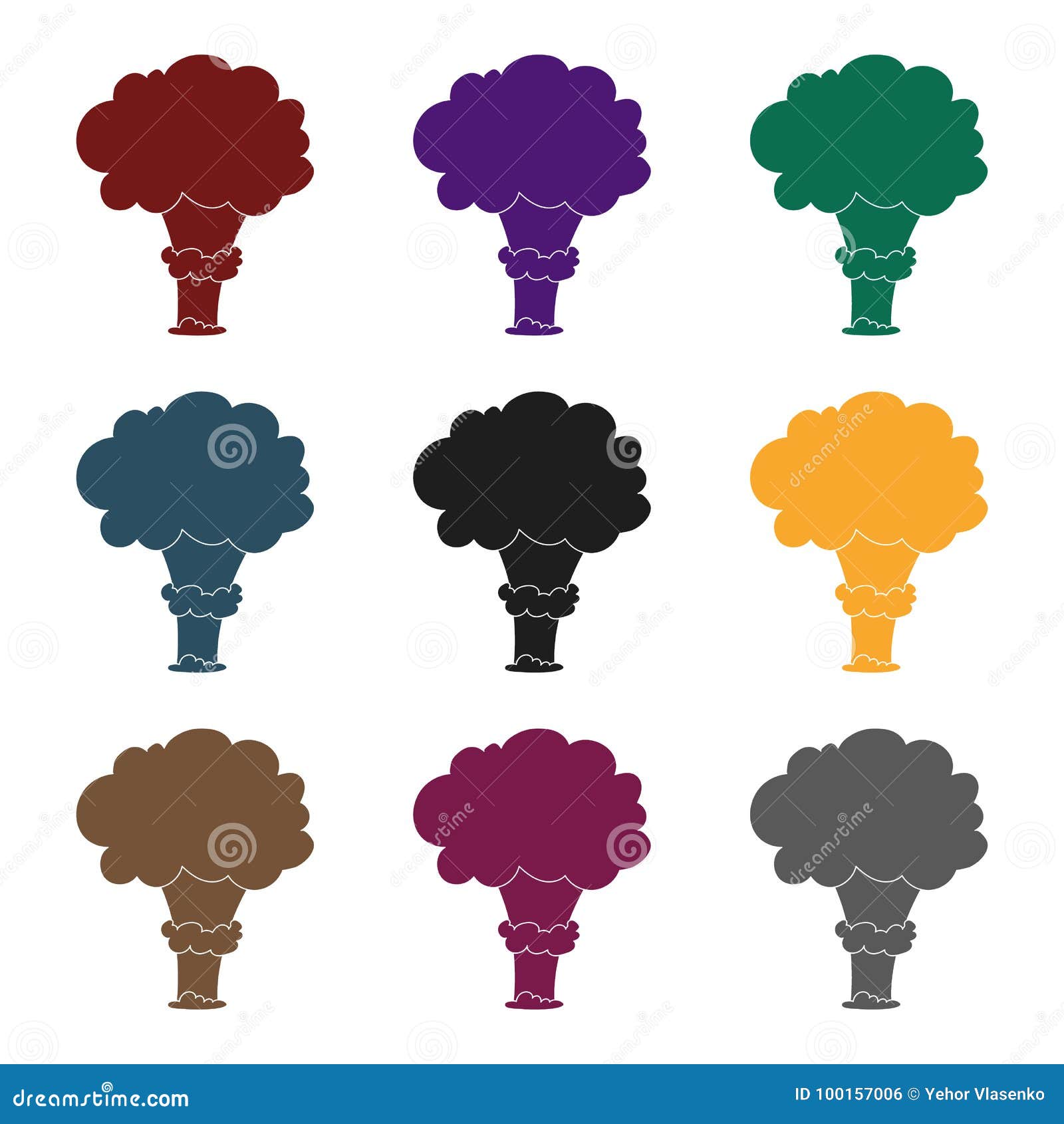 Nuclear Explosion Icon in Black Style Isolated on White Background ...