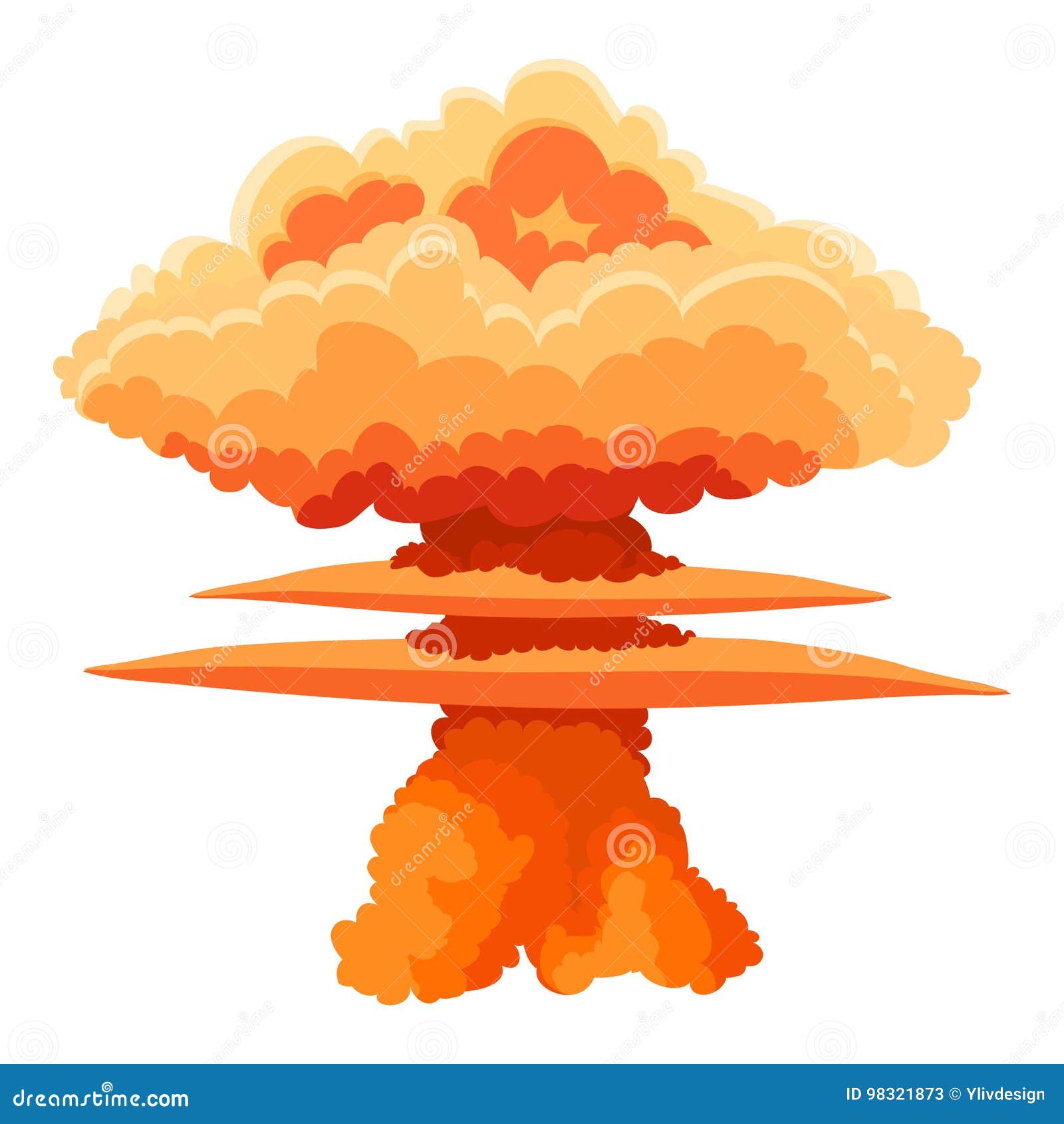 Nuclear Explosion Icon, Cartoon Style Stock Vector - Illustration of ...