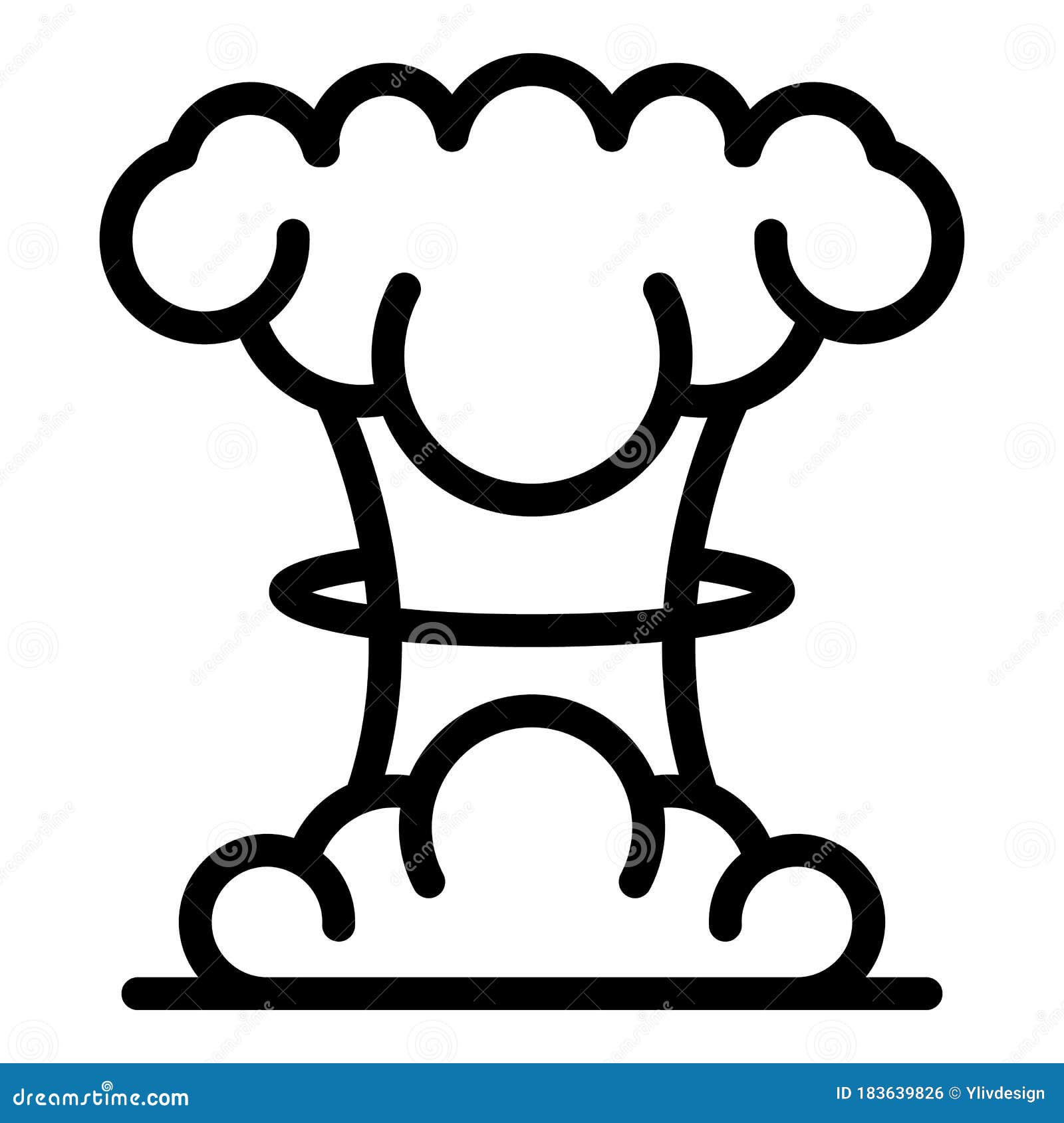 Nuclear Explosion Icon, Outline Style Stock Vector - Illustration of ...